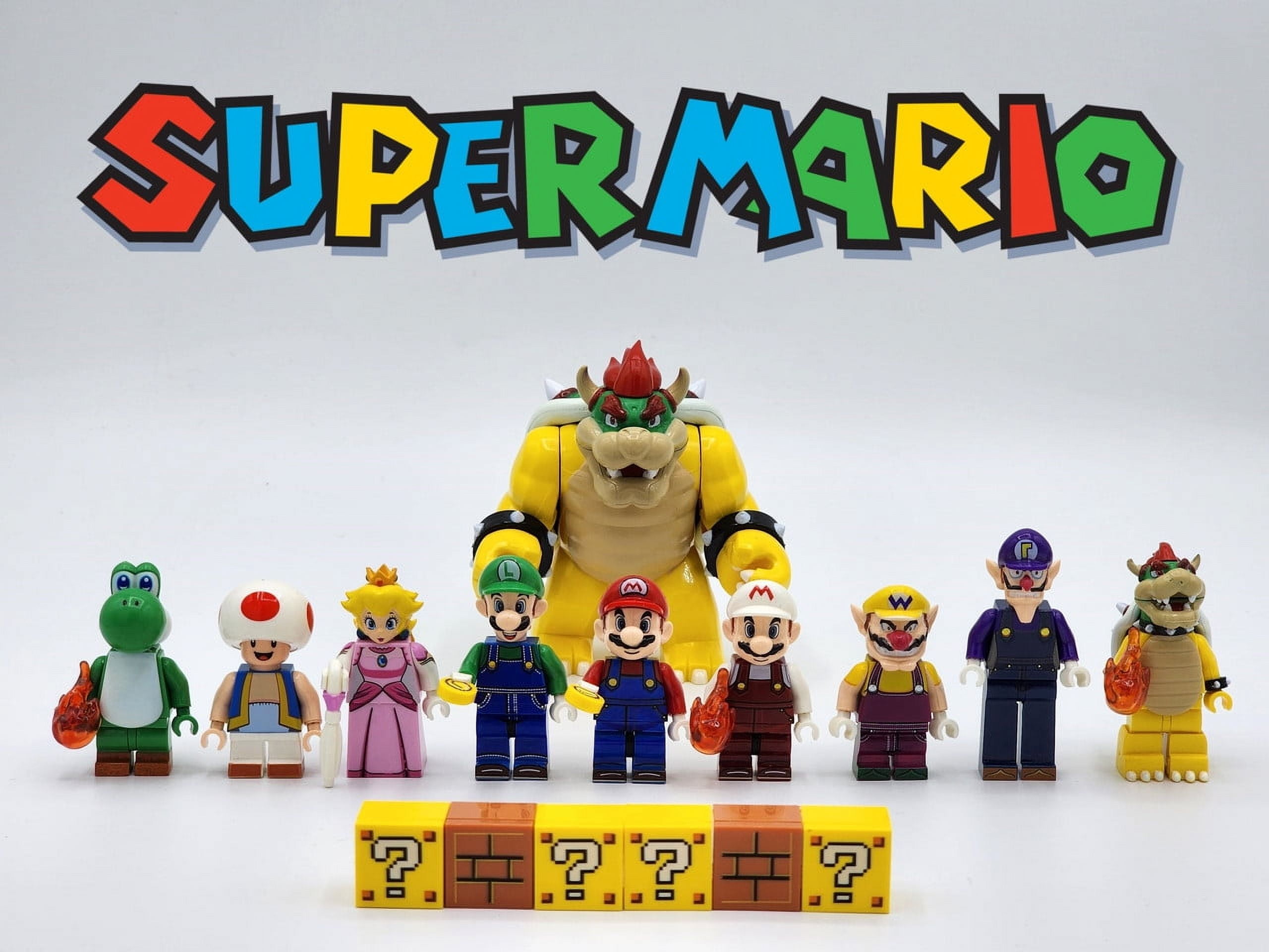 Super Mario Brothers Wario Waluigi Bowser Custom 10 Minifigures Set ...