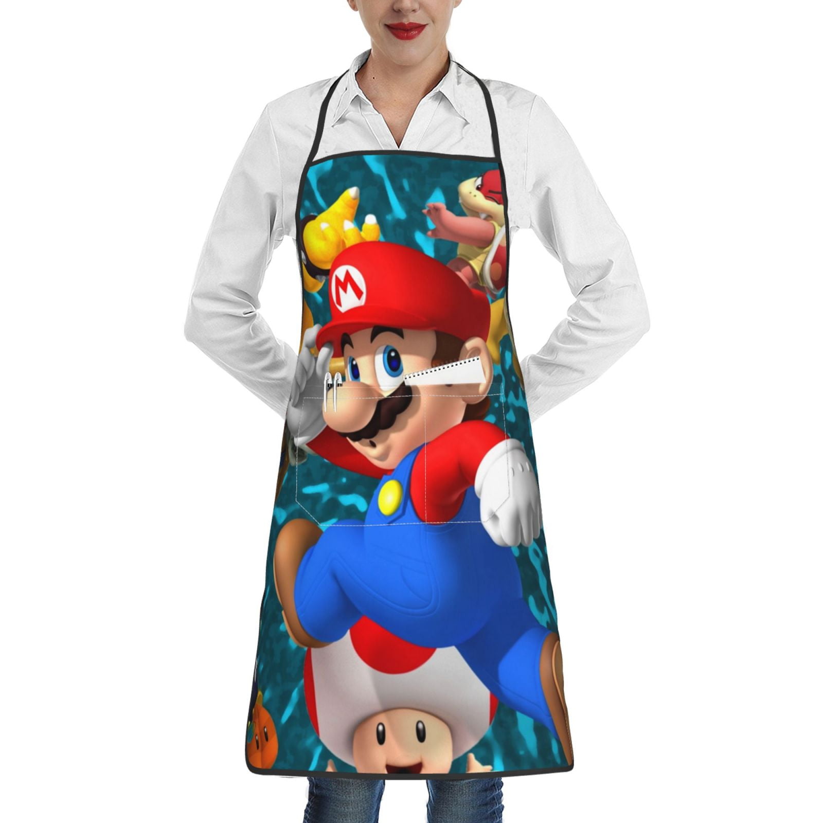 Super Mario Brothers Waterproof Apron Home Decor Kitchen Fashion Apron ...