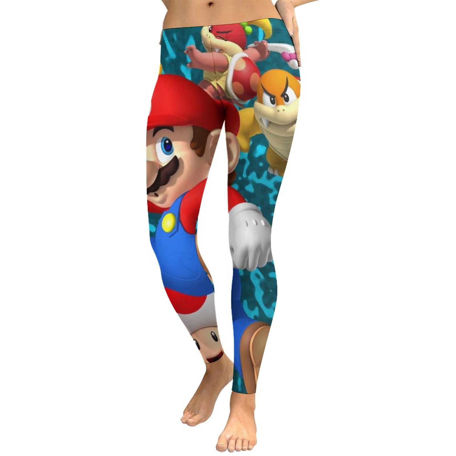 Super Mario Brothers Women's Yoga Pants High Waisted Tummy Control Non ...