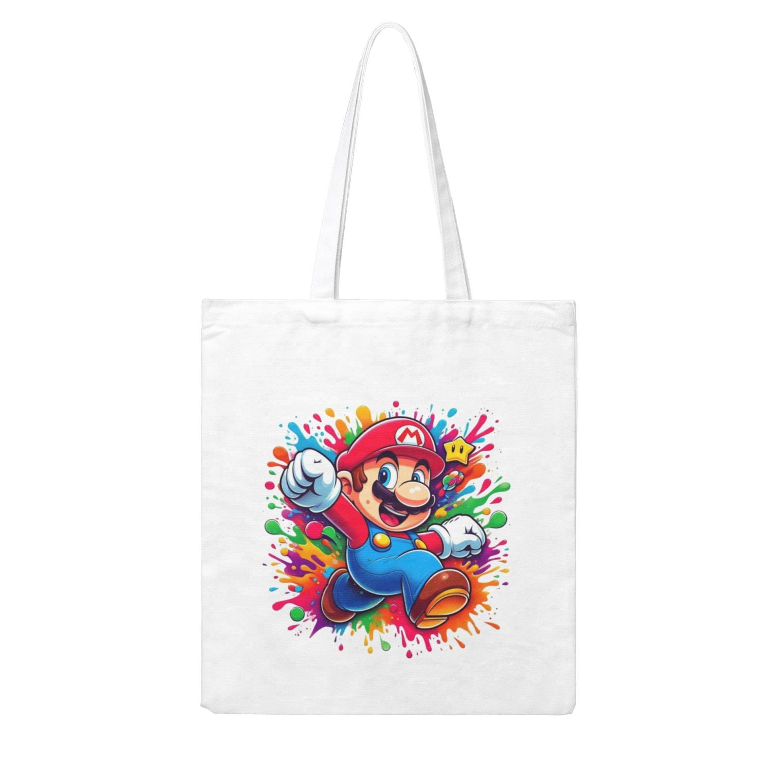Super Mario Canvas Tote Bag for Women, Aesthetic Reusable Shoulder Bag ...