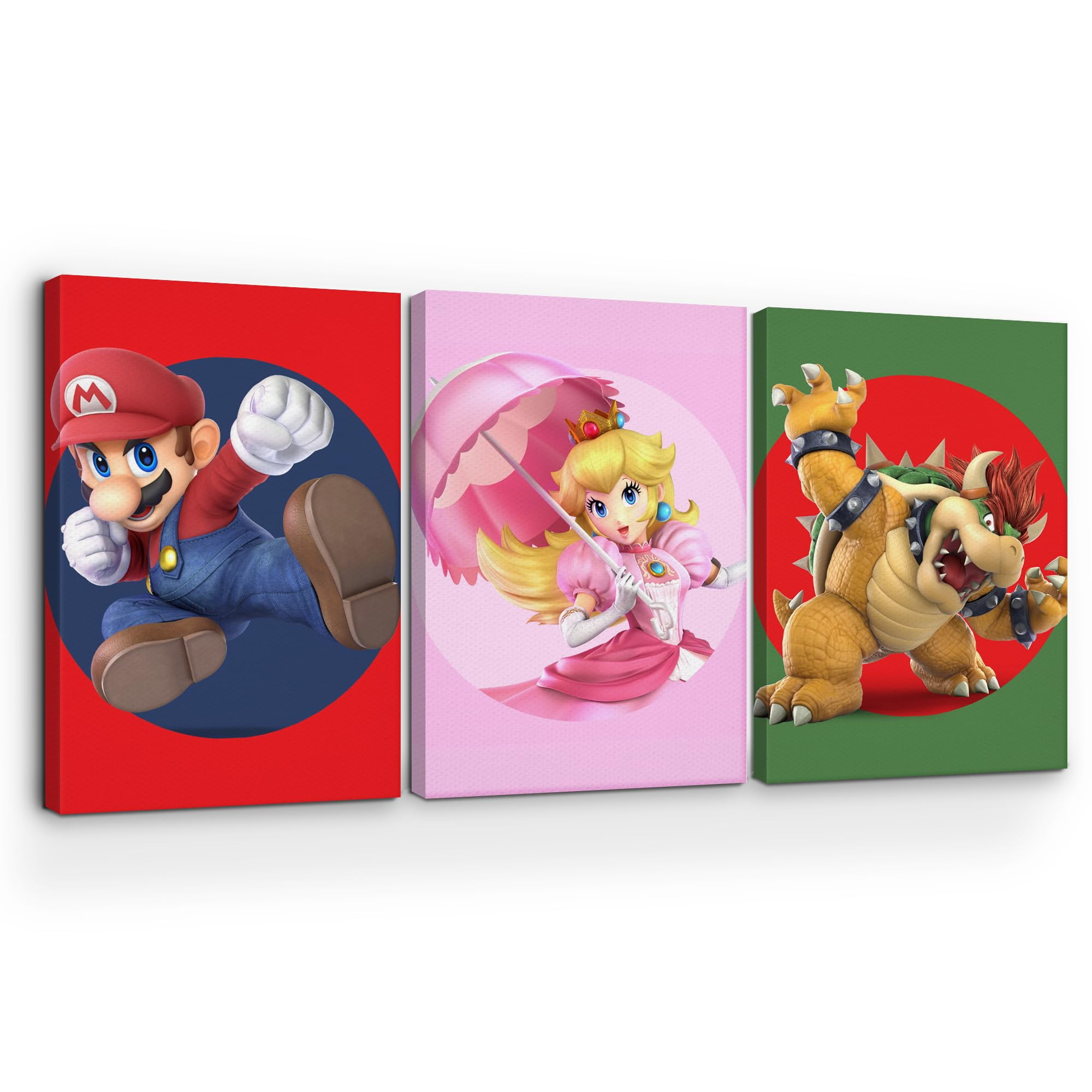 Super Mario Canvas Wall Art by DreamController Set of 3 - 16x24 inches ...