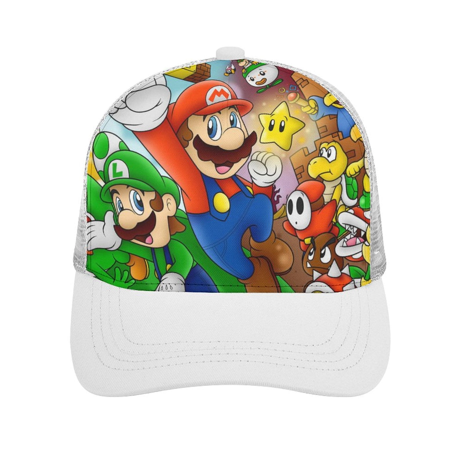 Super Mario Caps Breathable Baseball Cap Dad Hat Adjustable Casual ...