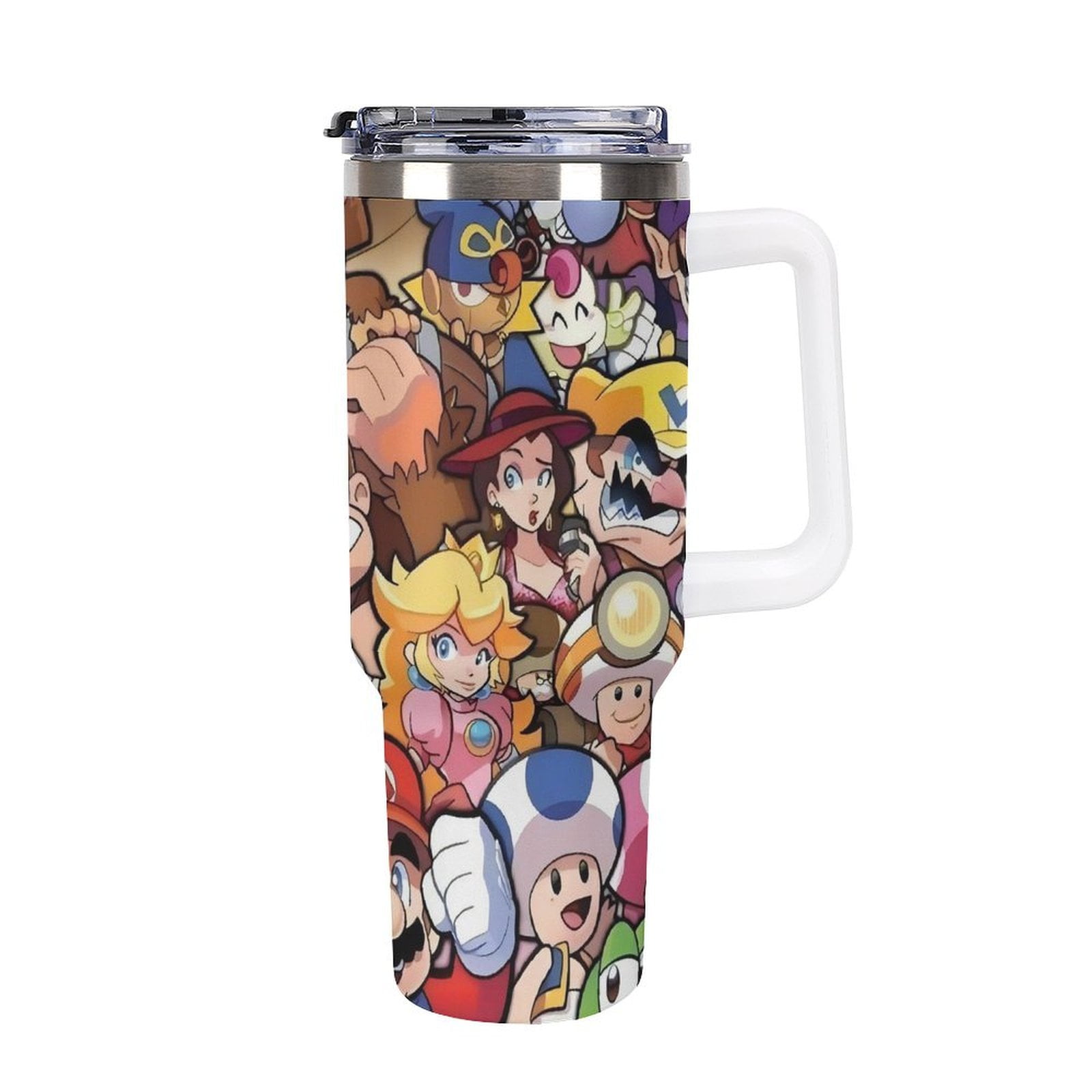 Super Mario Car Cup Stainless Steel Thermos Cup with Handle 40oz ...