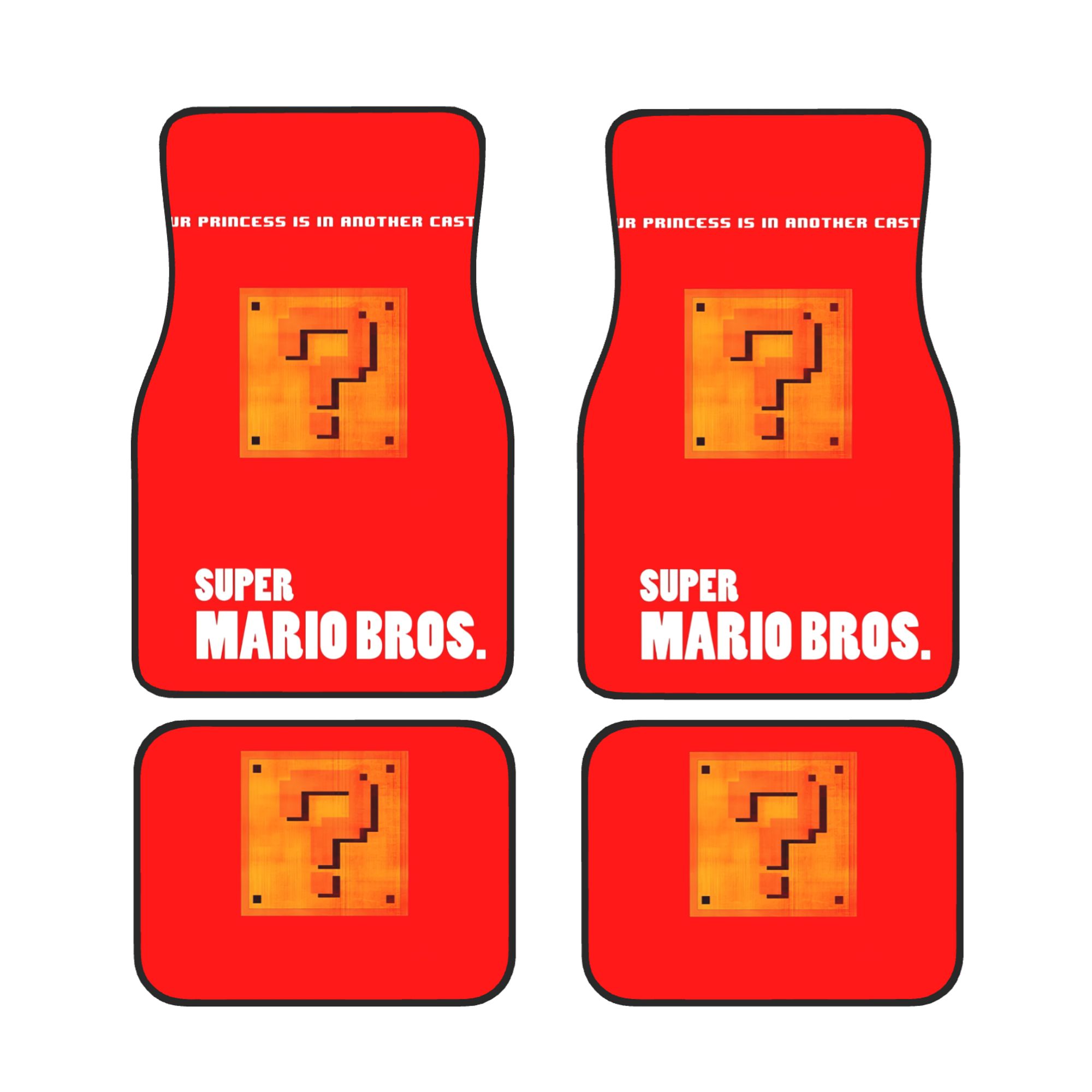 Super Mario Car Floor Mats for Front and Rear Foot Pads Car Accessories ...