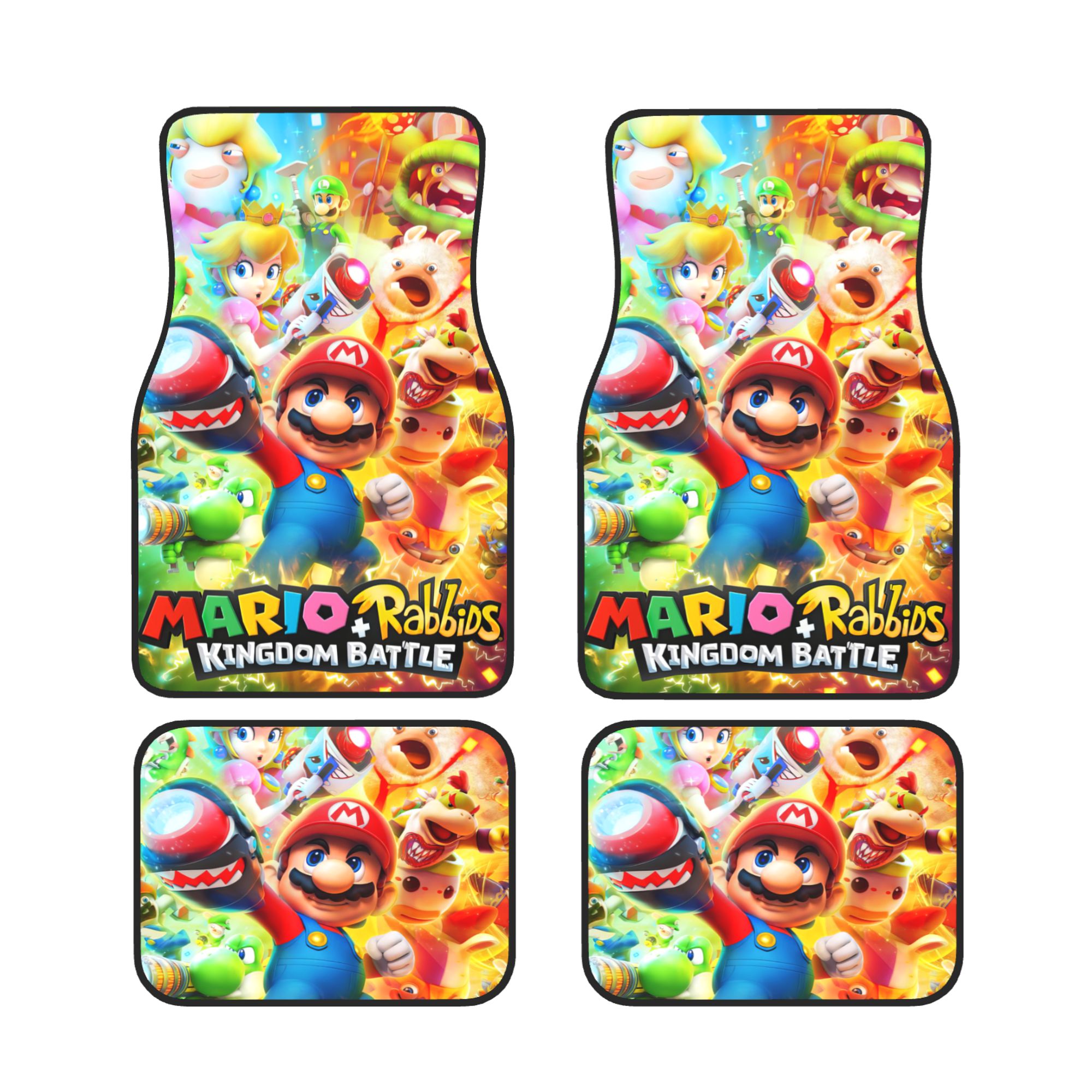 Super Mario Car Floor Mats for Front and Rear Foot Pads Car Accessories ...