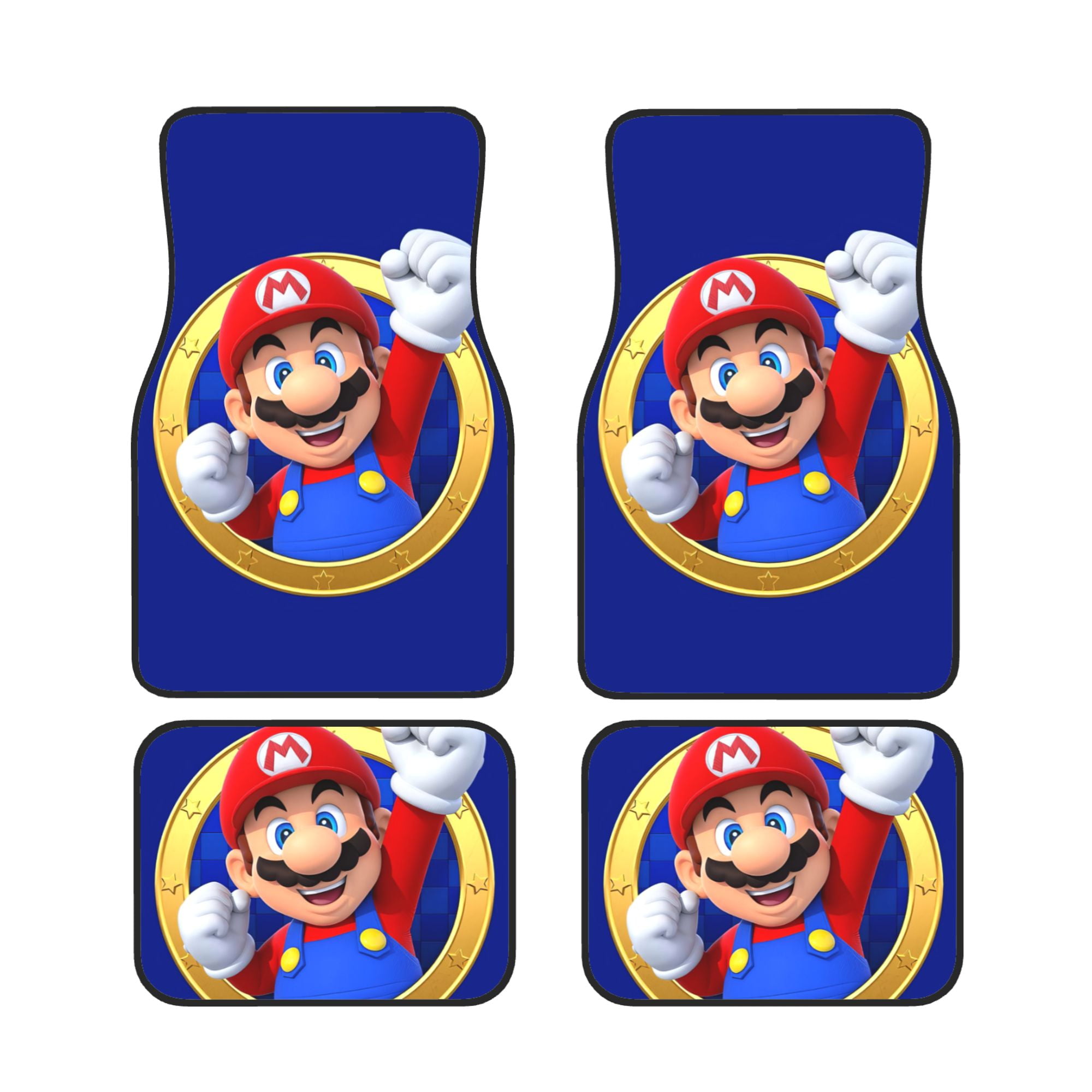 Super Mario Car Floor Mats for Front and Rear Foot Pads Car Accessories ...