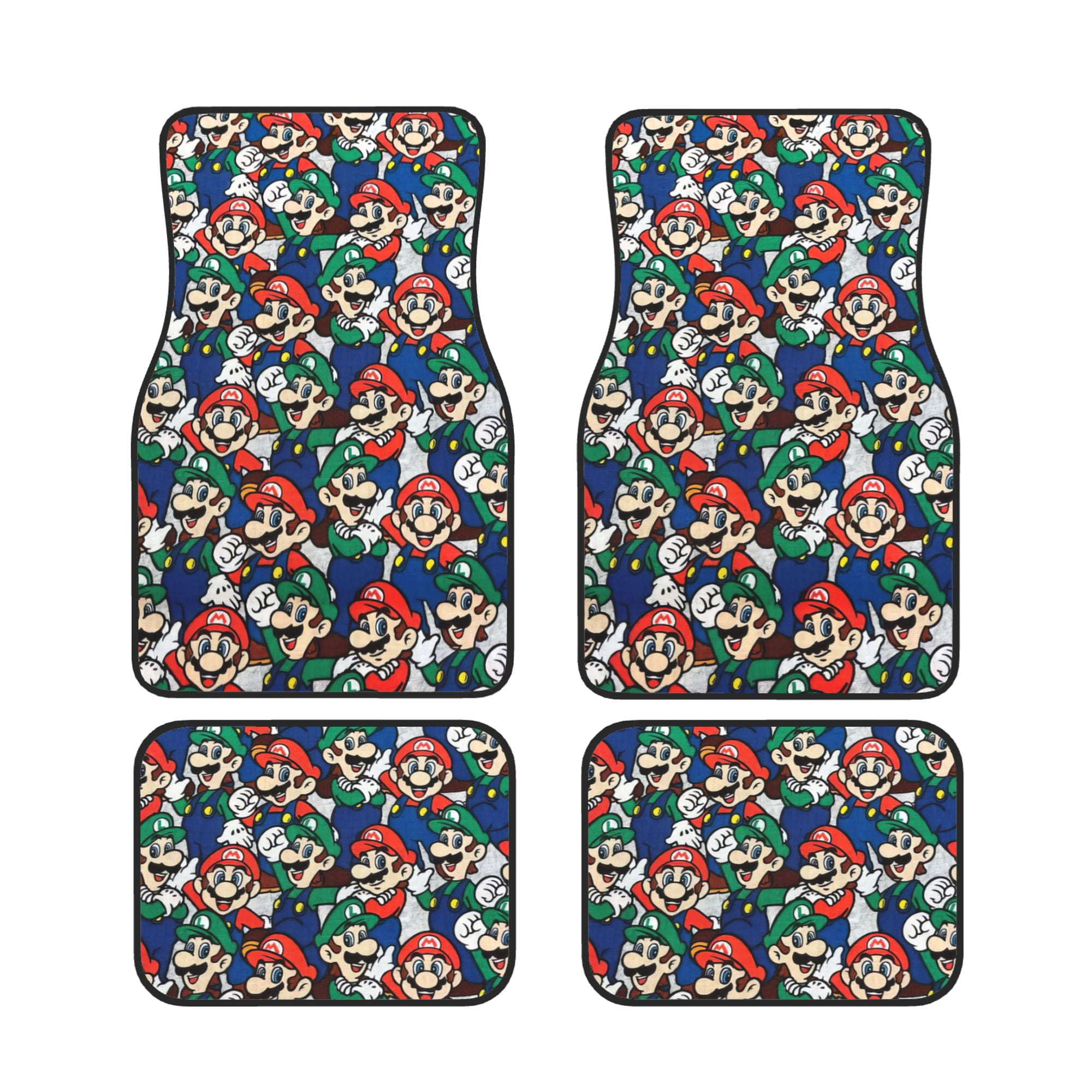 Super Mario Car Floor Mats for Front and Rear Foot Pads Car Accessories ...