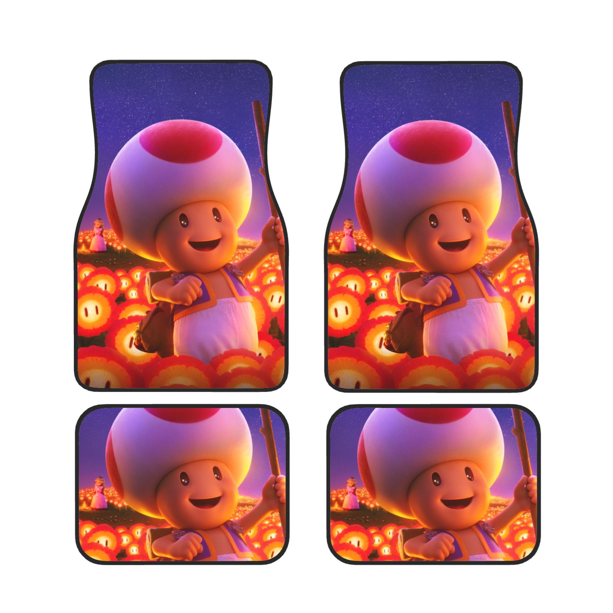 Super Mario Car Floor Mats for Front and Rear Foot Pads Car Accessories ...