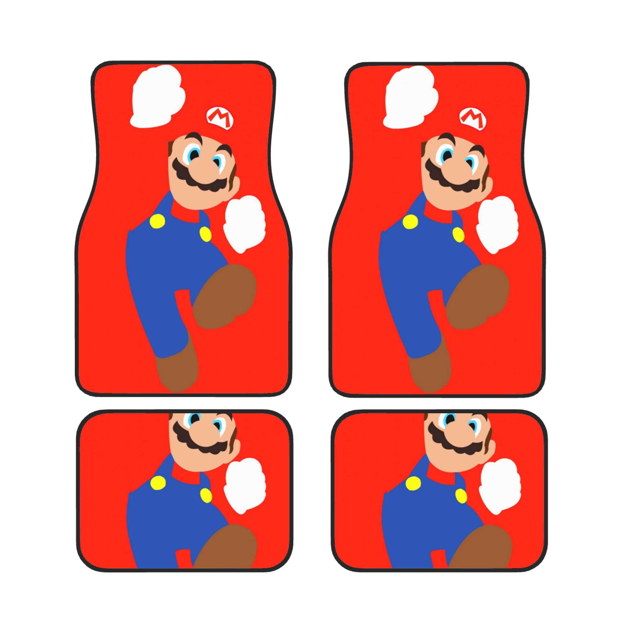 Super Mario Car Floor Mats for Front and Rear Foot Pads Car Accessories ...