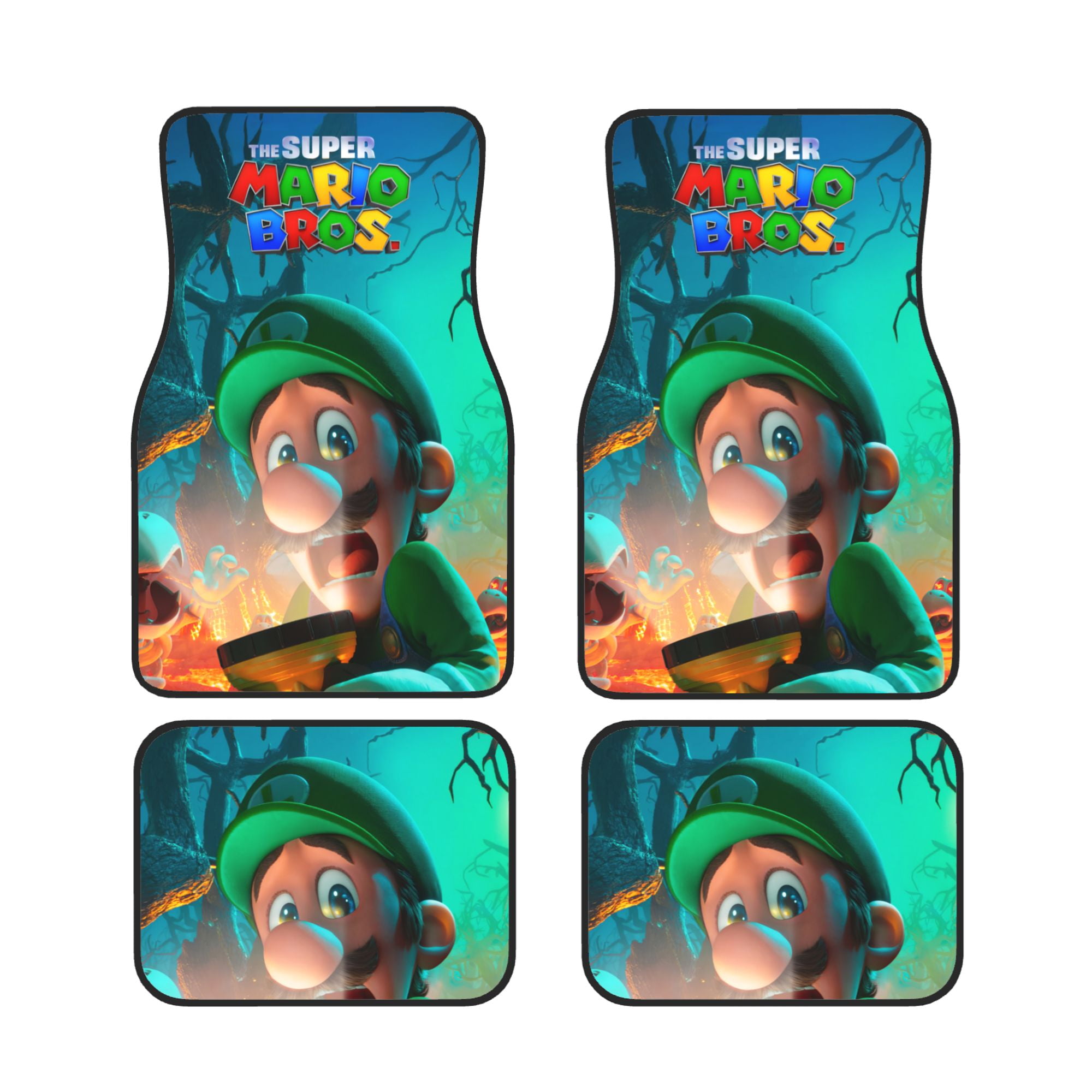 Super Mario Car Floor Mats for Front and Rear Foot Pads Car Accessories ...