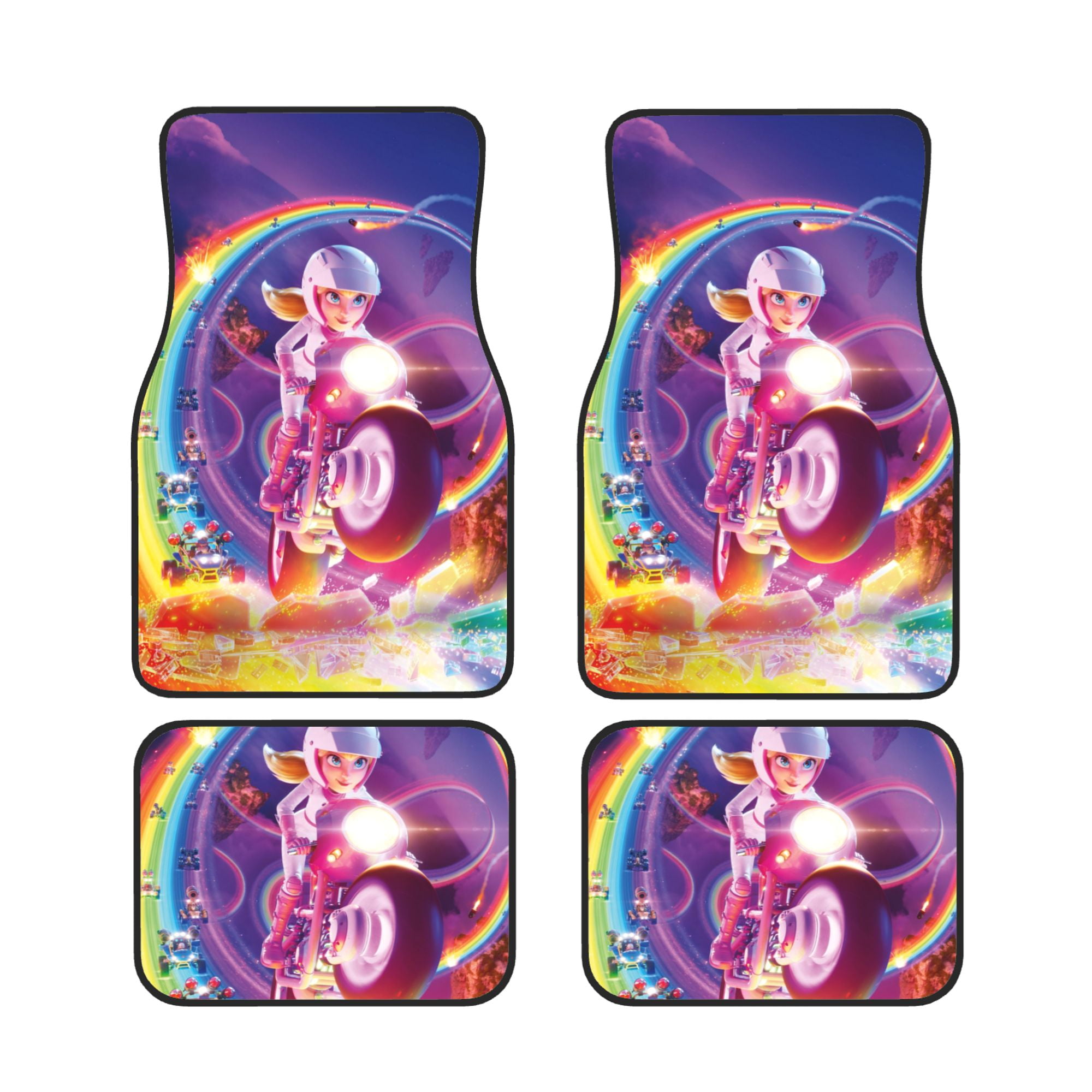 Super Mario Car Floor Mats for Front and Rear Foot Pads Car Accessories ...