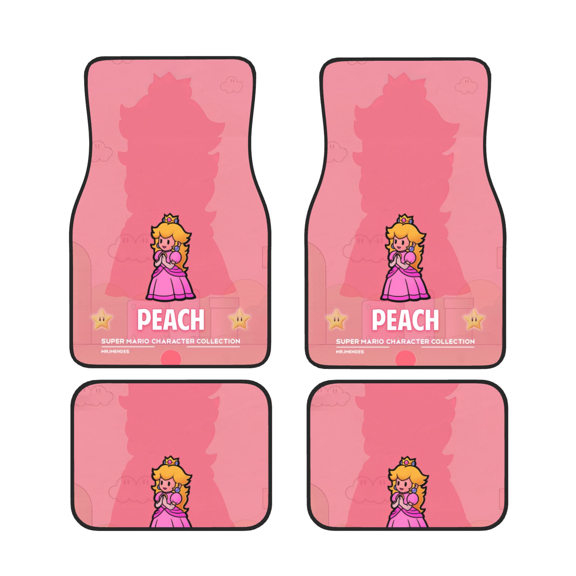 Super Mario Car Floor Mats for Front and Rear Foot Pads Car Accessories ...