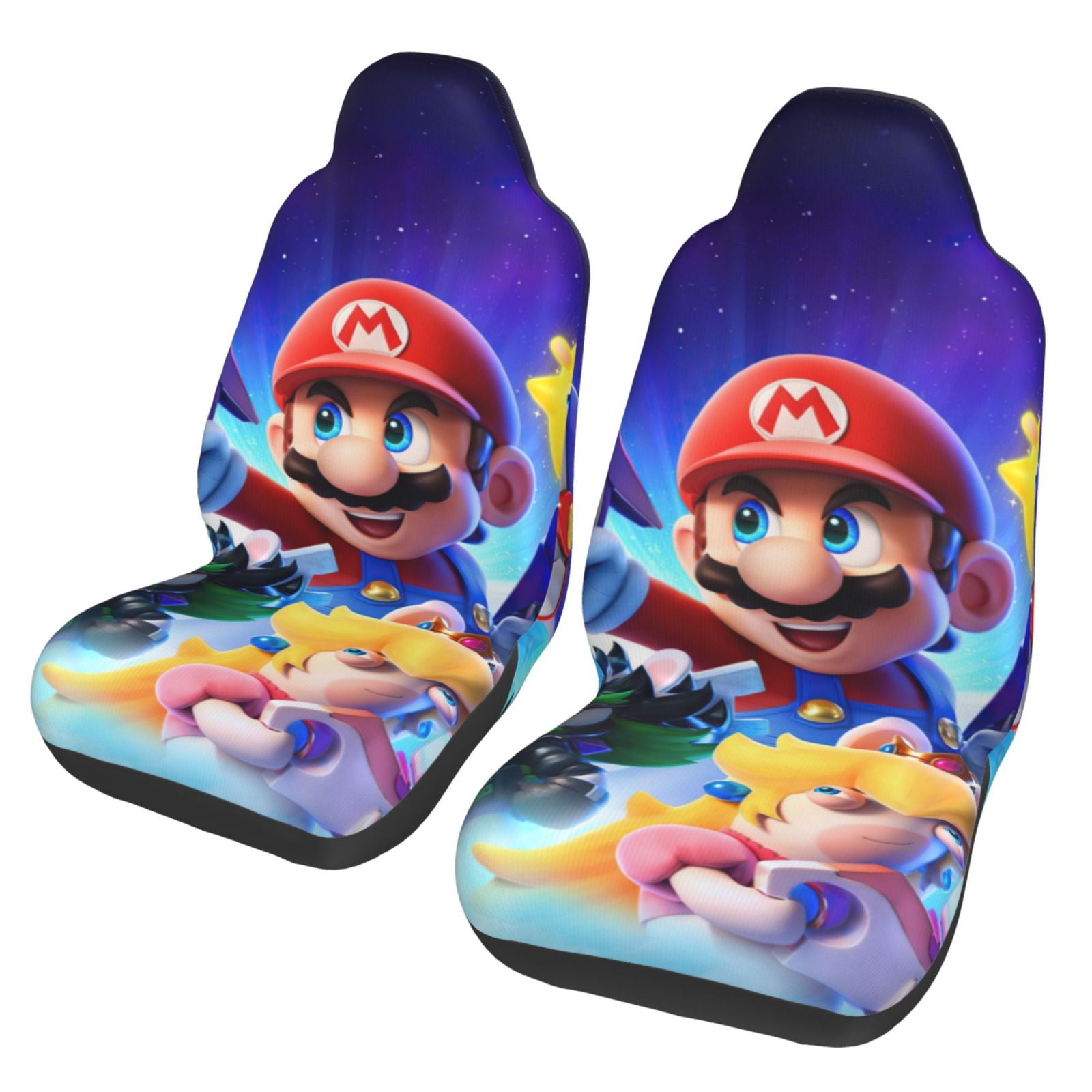 Super Mario Car Front Seat Covers, Pack Of 2 Universal Front Seat ...