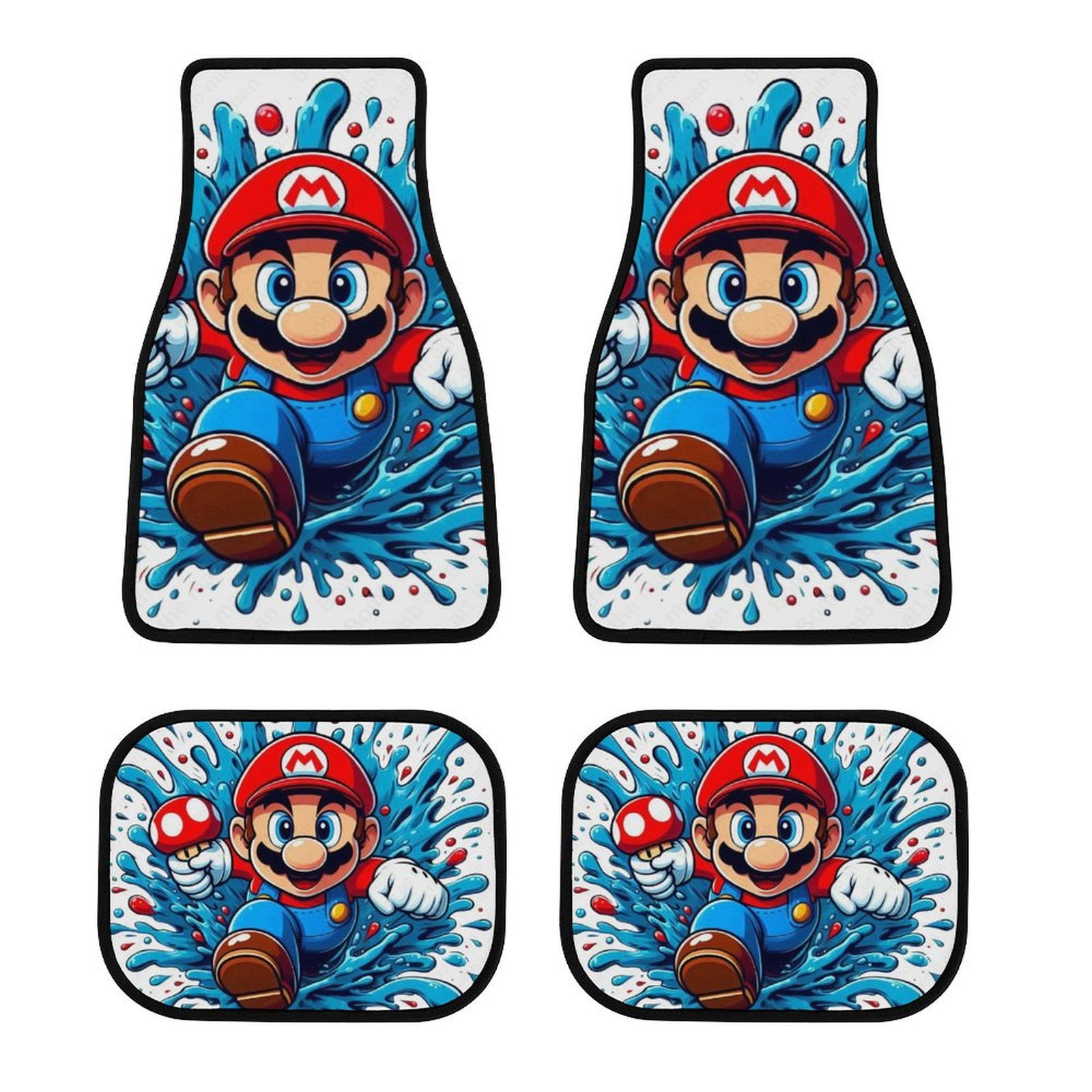 Super Mario Car Mats, Car Floor Mats All Weather,Car Mats Full Set 4 ...