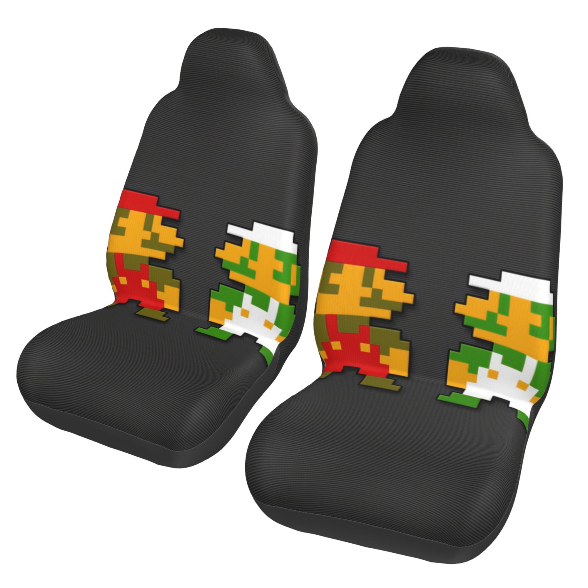 Super Mario Car Seat Covers Set of 2, Front Seat Accessories Protector ...