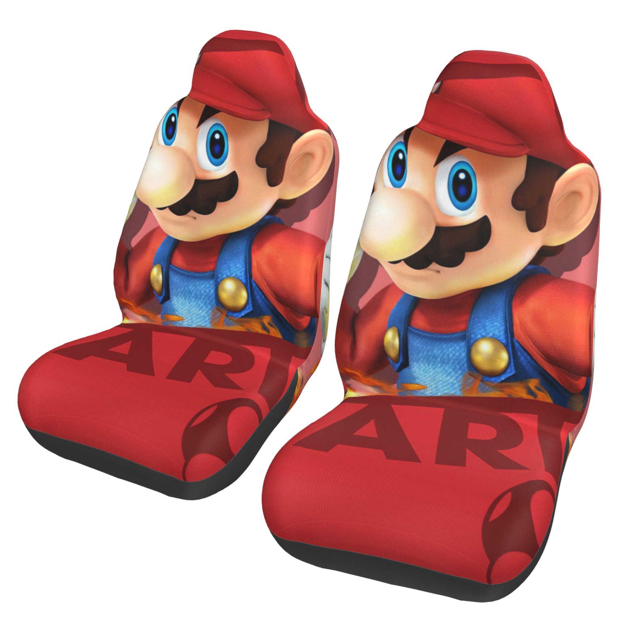 Super Mario Car Seat Covers Set of 2, Front Seat Accessories Protector ...