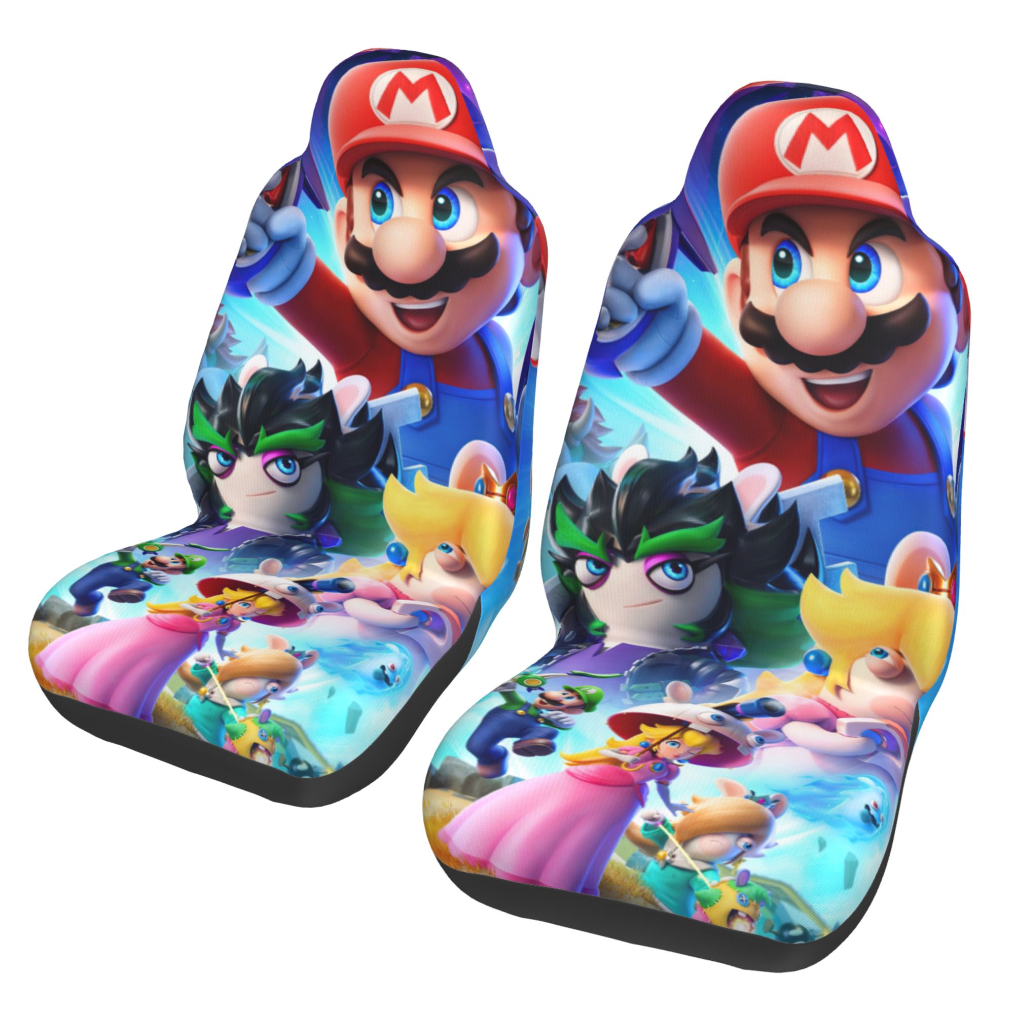 Super Mario Car Seat Covers Set of 2, Front Seat Accessories Protector ...