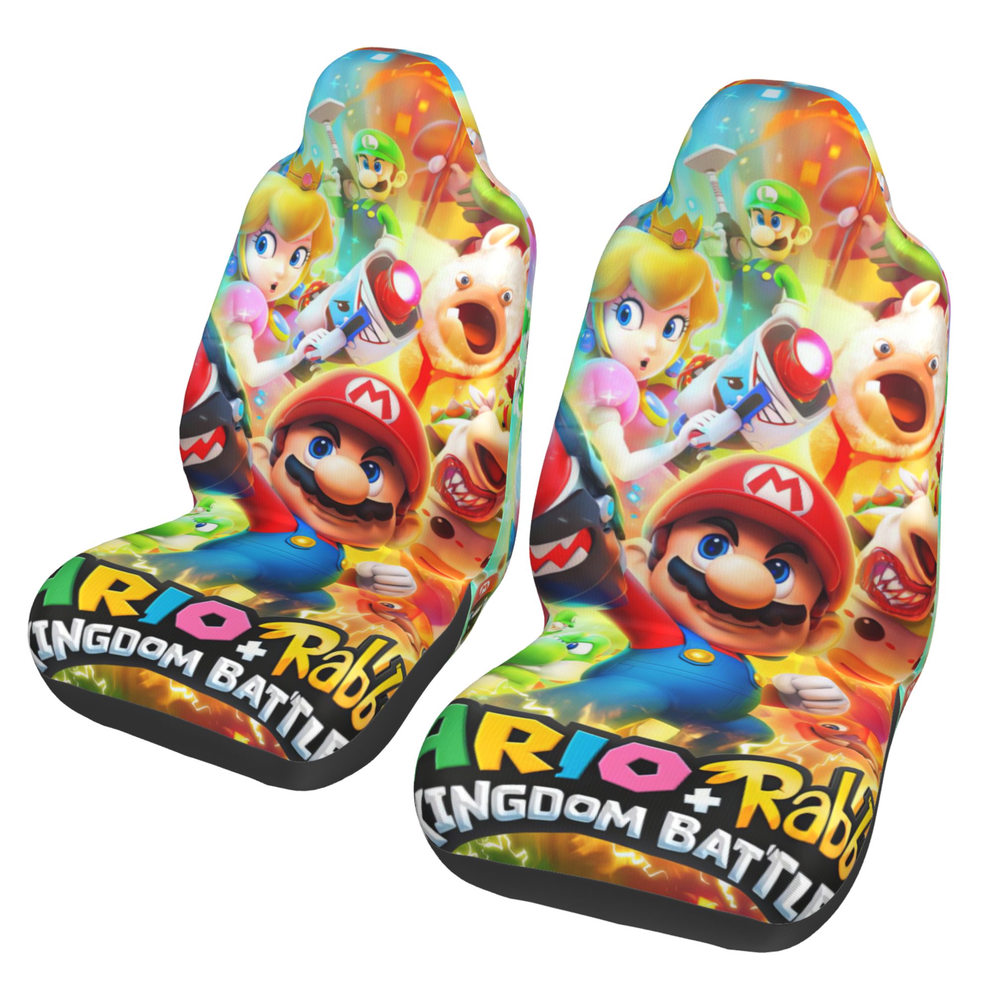 Super Mario Car Seat Covers Set of 2, Front Seat Accessories Protector ...