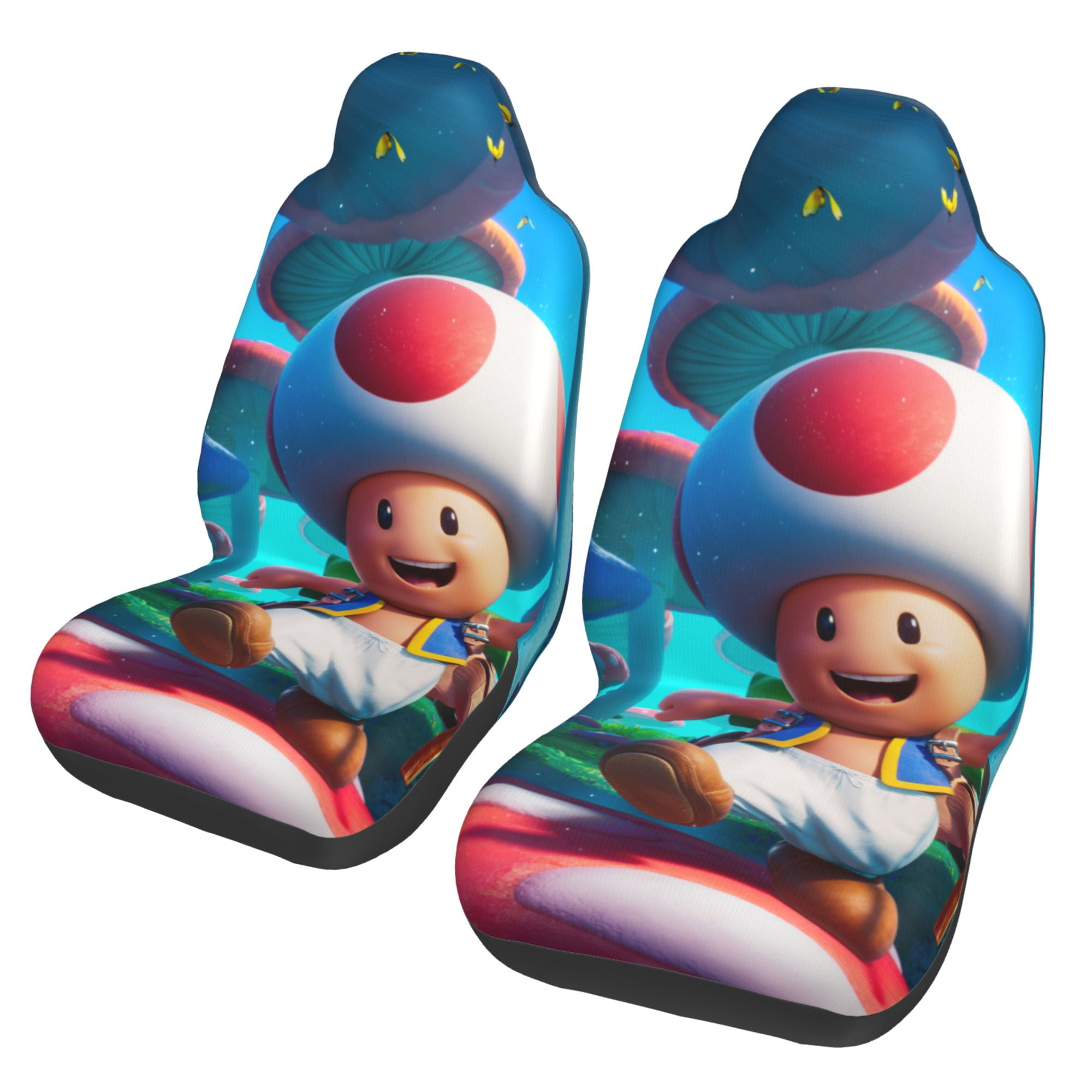 Super Mario Car Seat Covers Set of 2, Front Seat Accessories Protector ...
