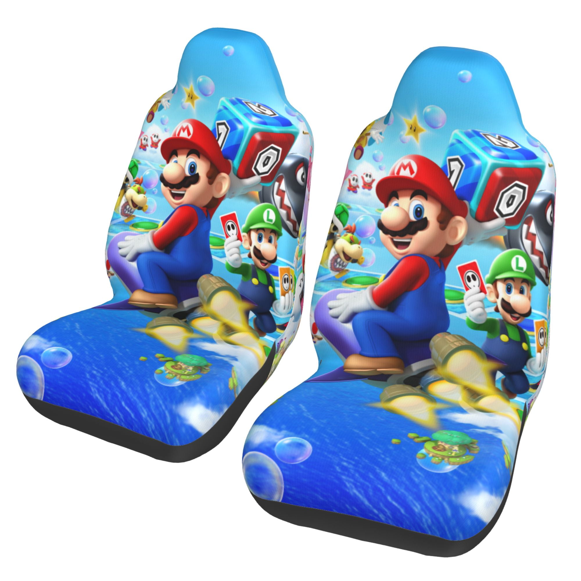 Super Mario Car Seat Covers Set of 2, Front Seat Accessories Protector ...