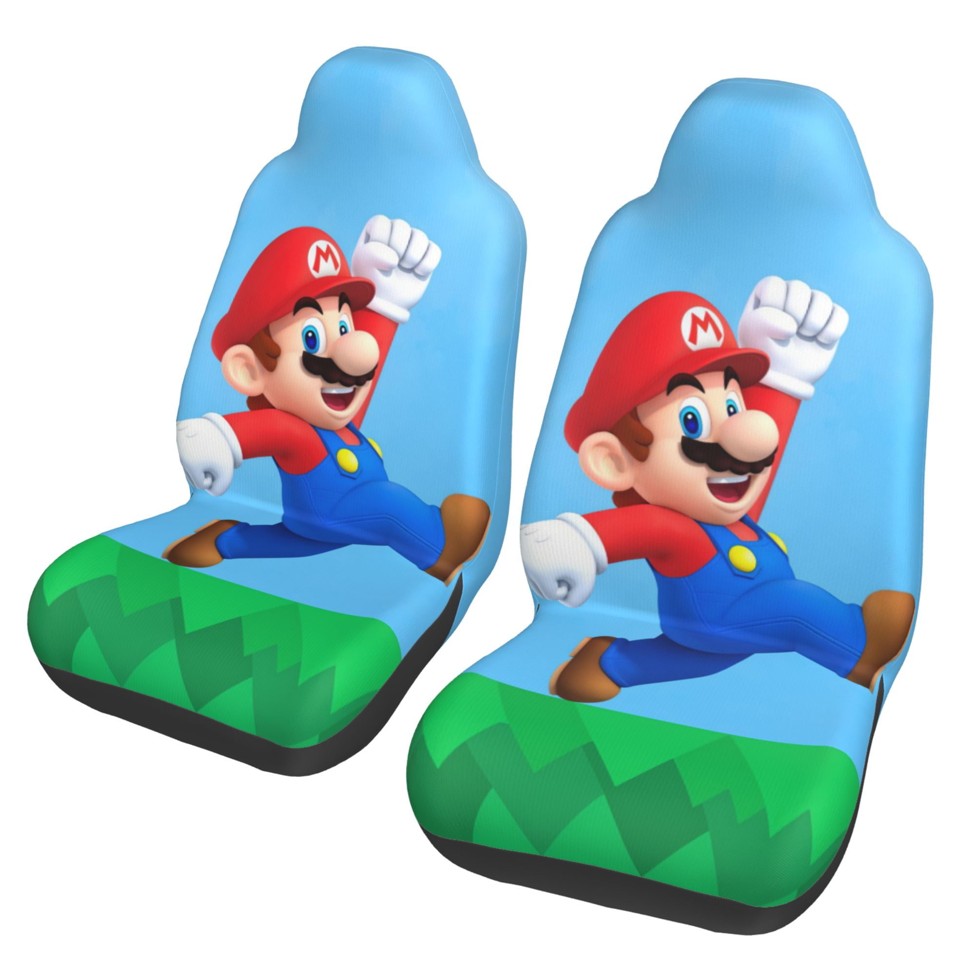 Super Mario Car Seat Covers Set of 2, Front Seat Accessories Protector ...