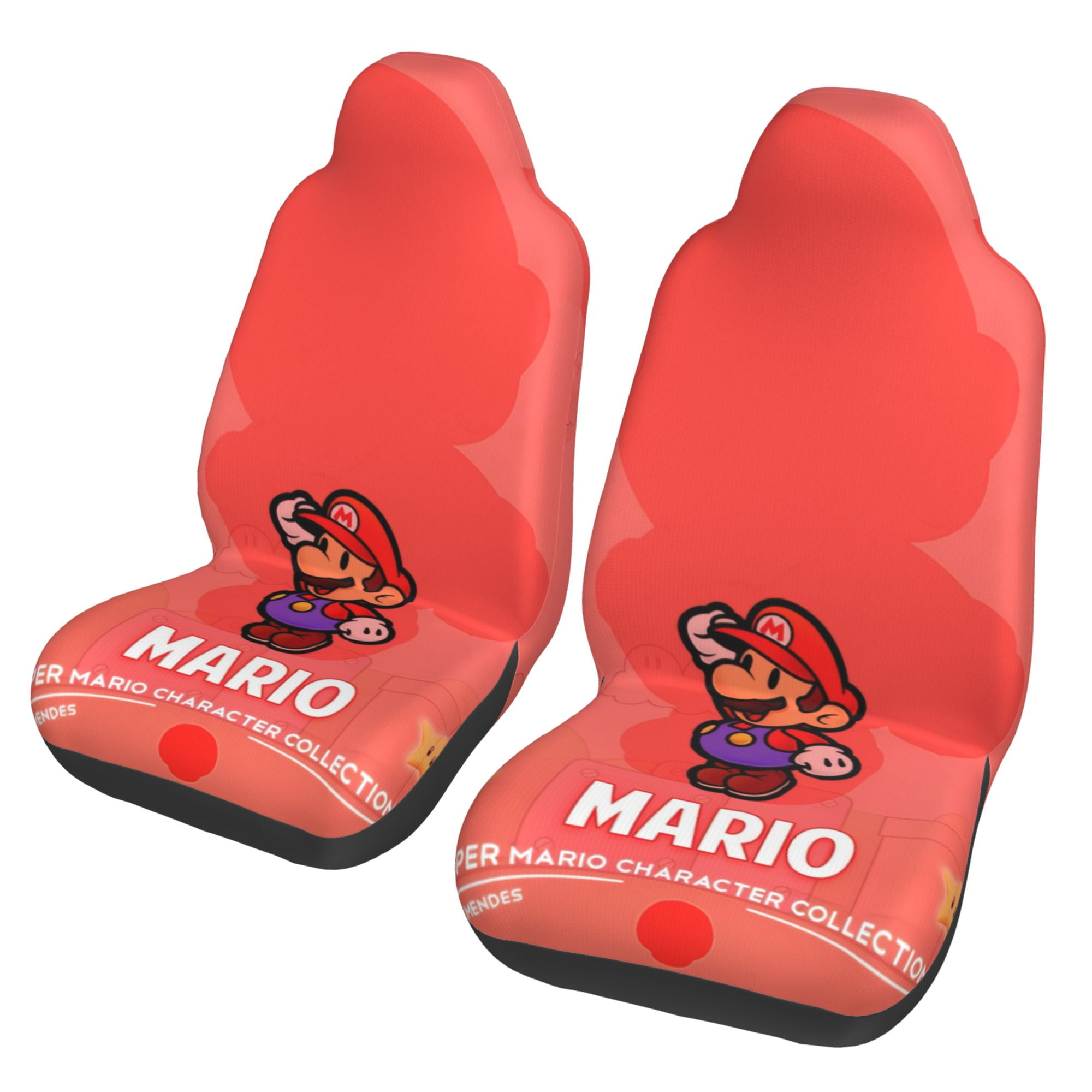 Super Mario Car Seat Covers Set of 2, Front Seat Accessories Protector ...