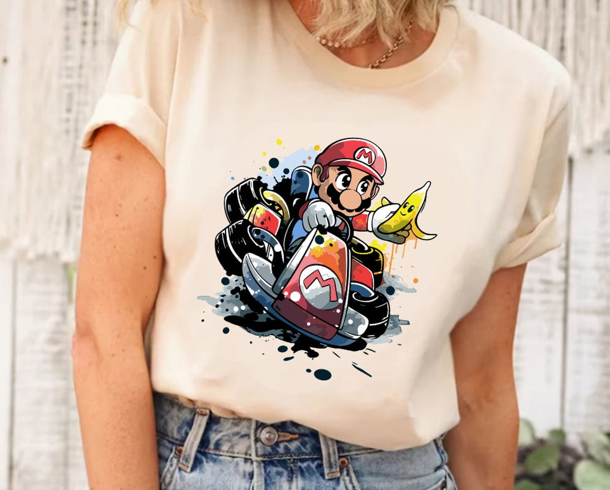 Super Mario Car Shirt,Super Mario Friends Shirt - Walmart.com