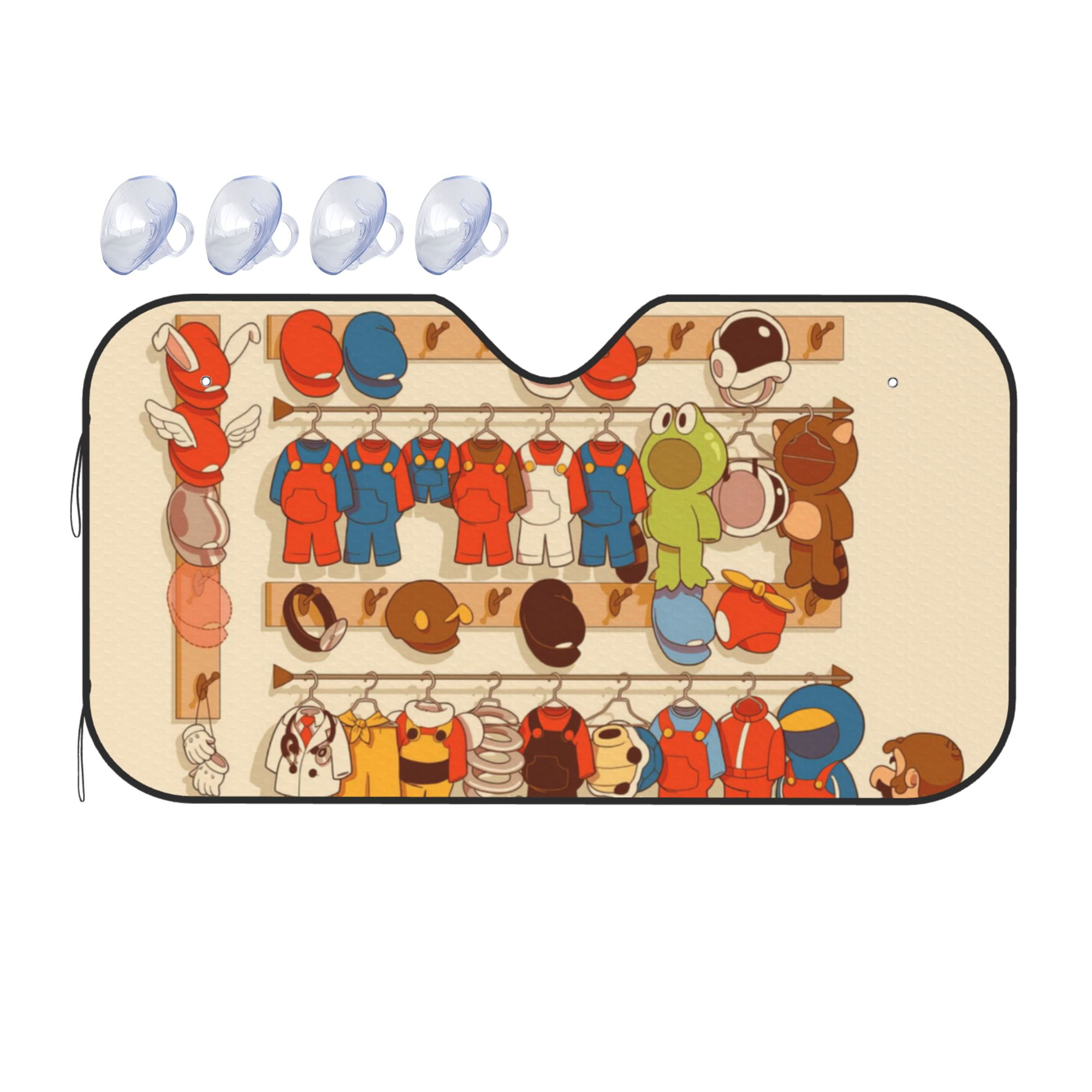 Super Mario Car Sun Shade Windshield Sunshade Block Uv Rays Protector ...