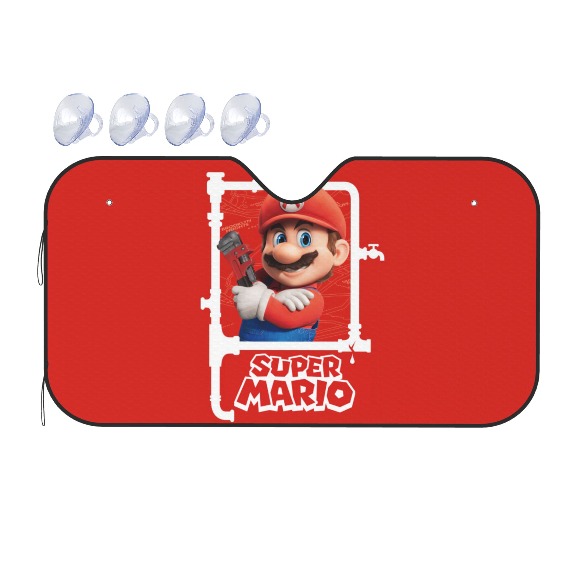 Super Mario Car Sun Shade Windshield Sunshade Block Uv Rays Protector ...