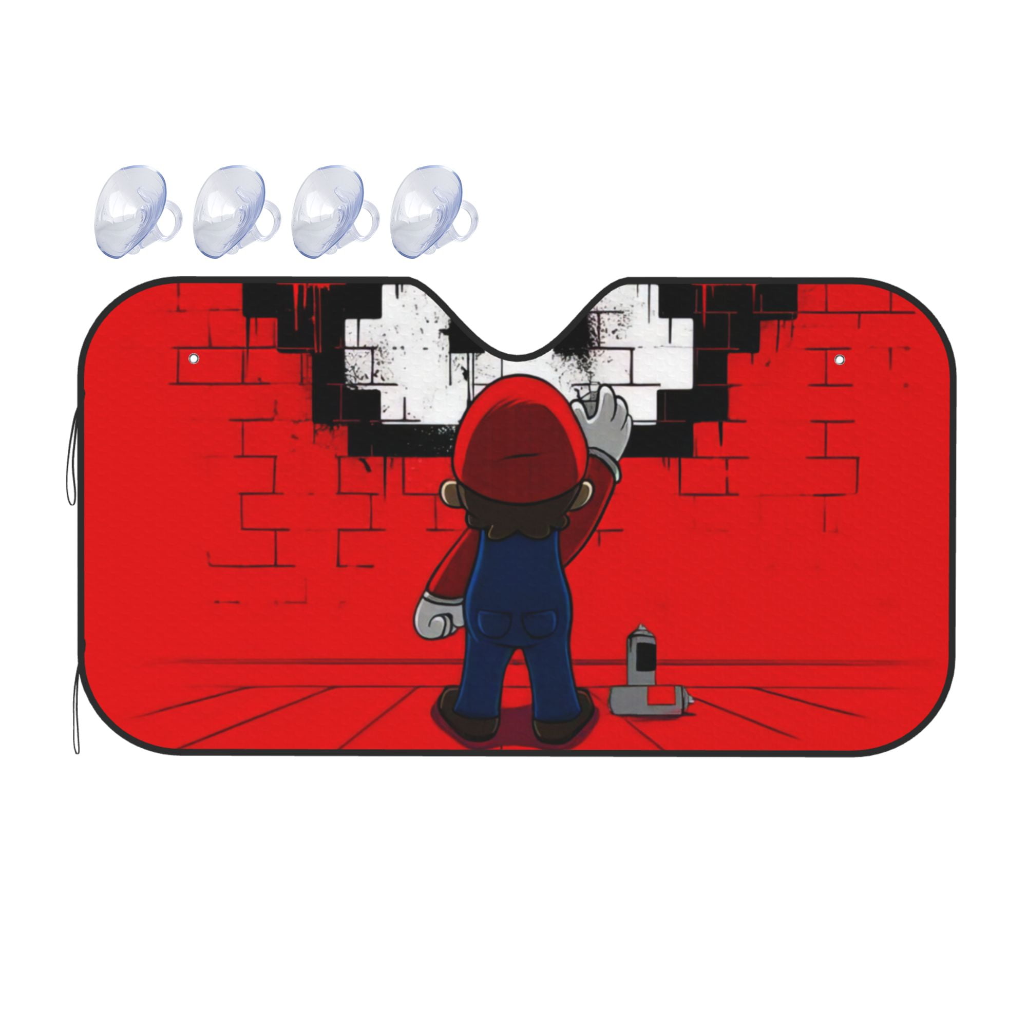 Super Mario Car Sun Shade Windshield Sunshade Block Uv Rays Protector ...