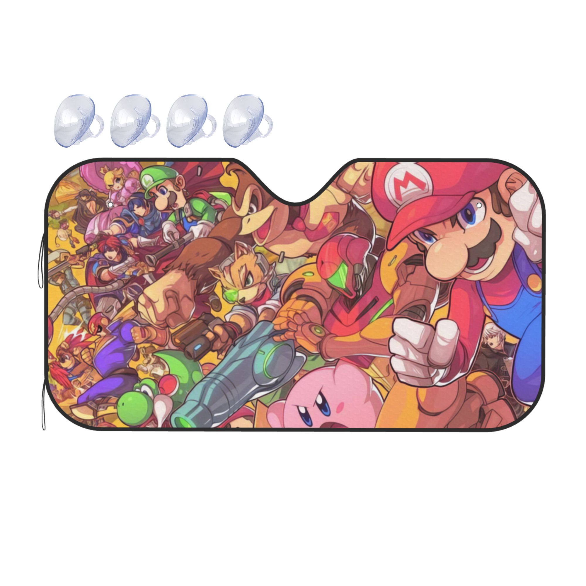 Super Mario Car Sun Shade Windshield Sunshade Block Uv Rays Protector ...