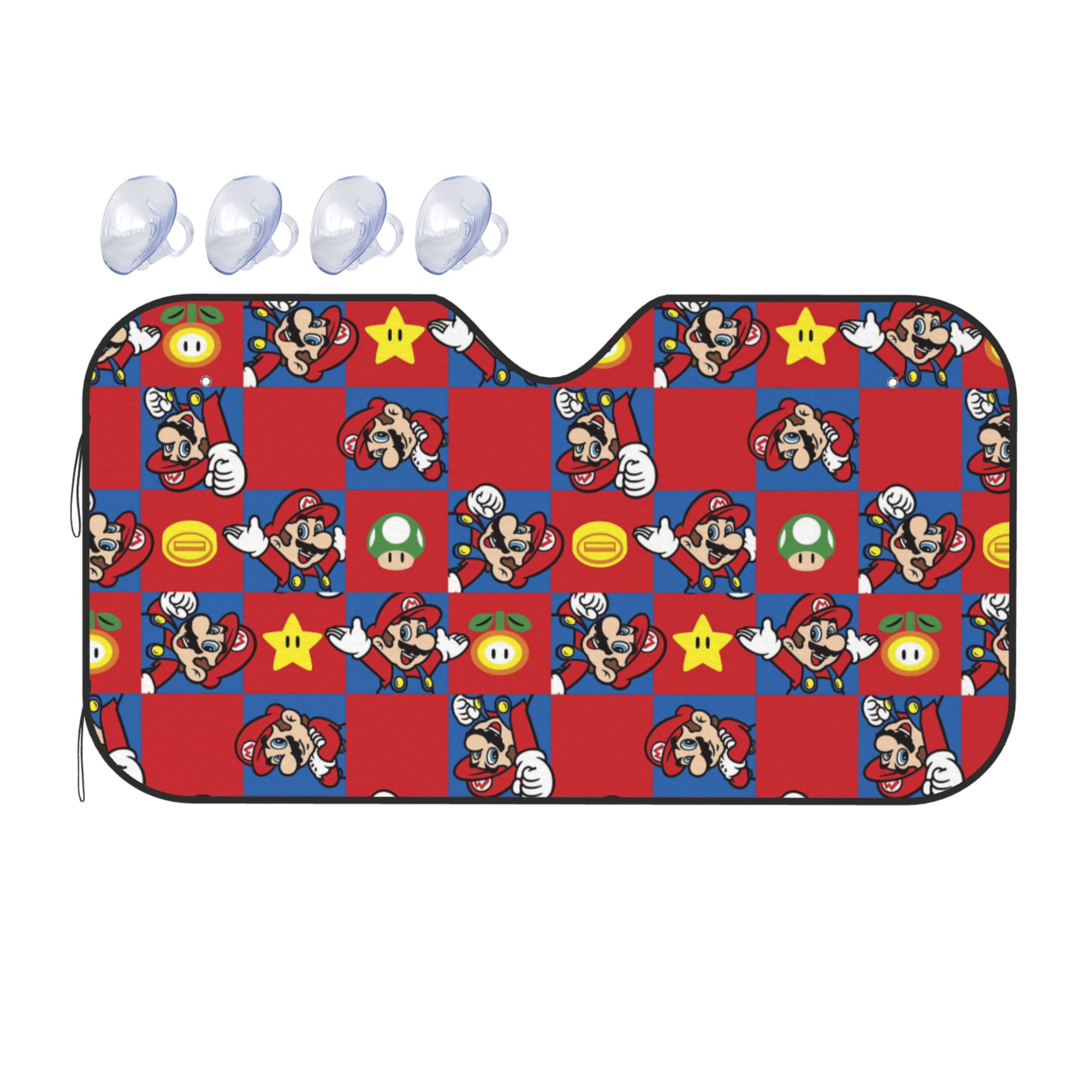 Super Mario Car Sun Shade Windshield Sunshade Block Uv Rays Protector ...