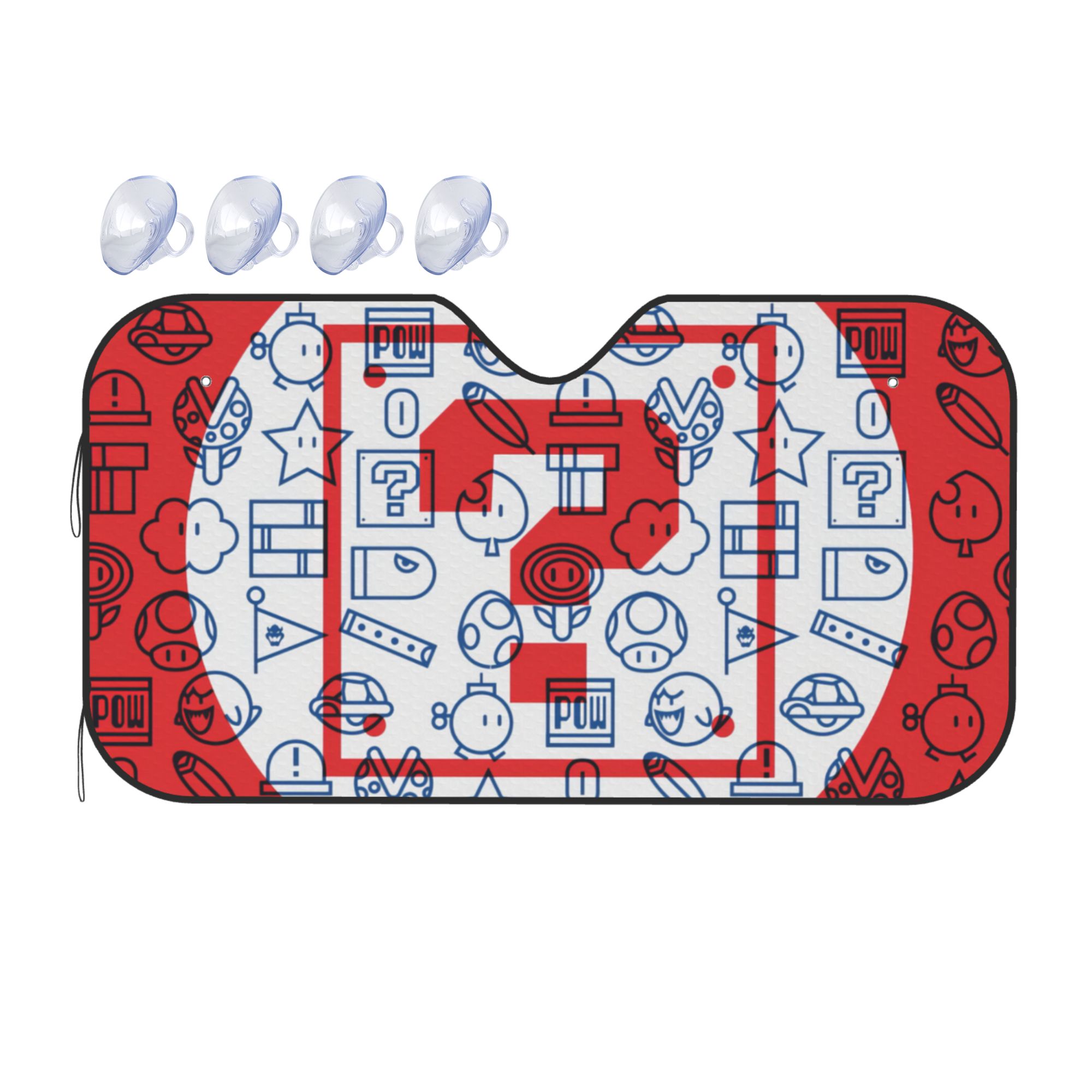 Super Mario Car Sun Shade Windshield Sunshade Block Uv Rays Protector ...