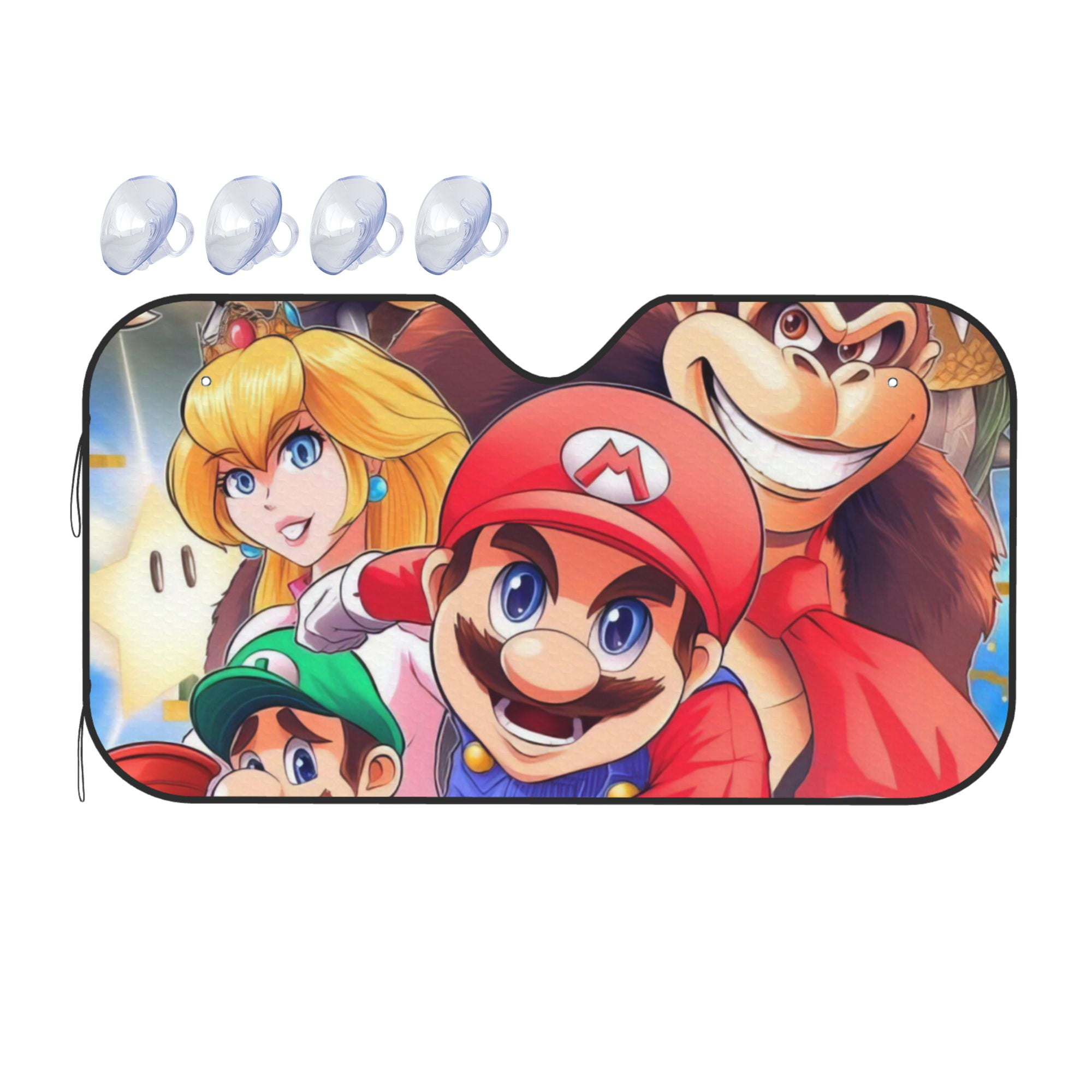 Super Mario Car Sun Shade Windshield Sunshade Block Uv Rays Protector ...
