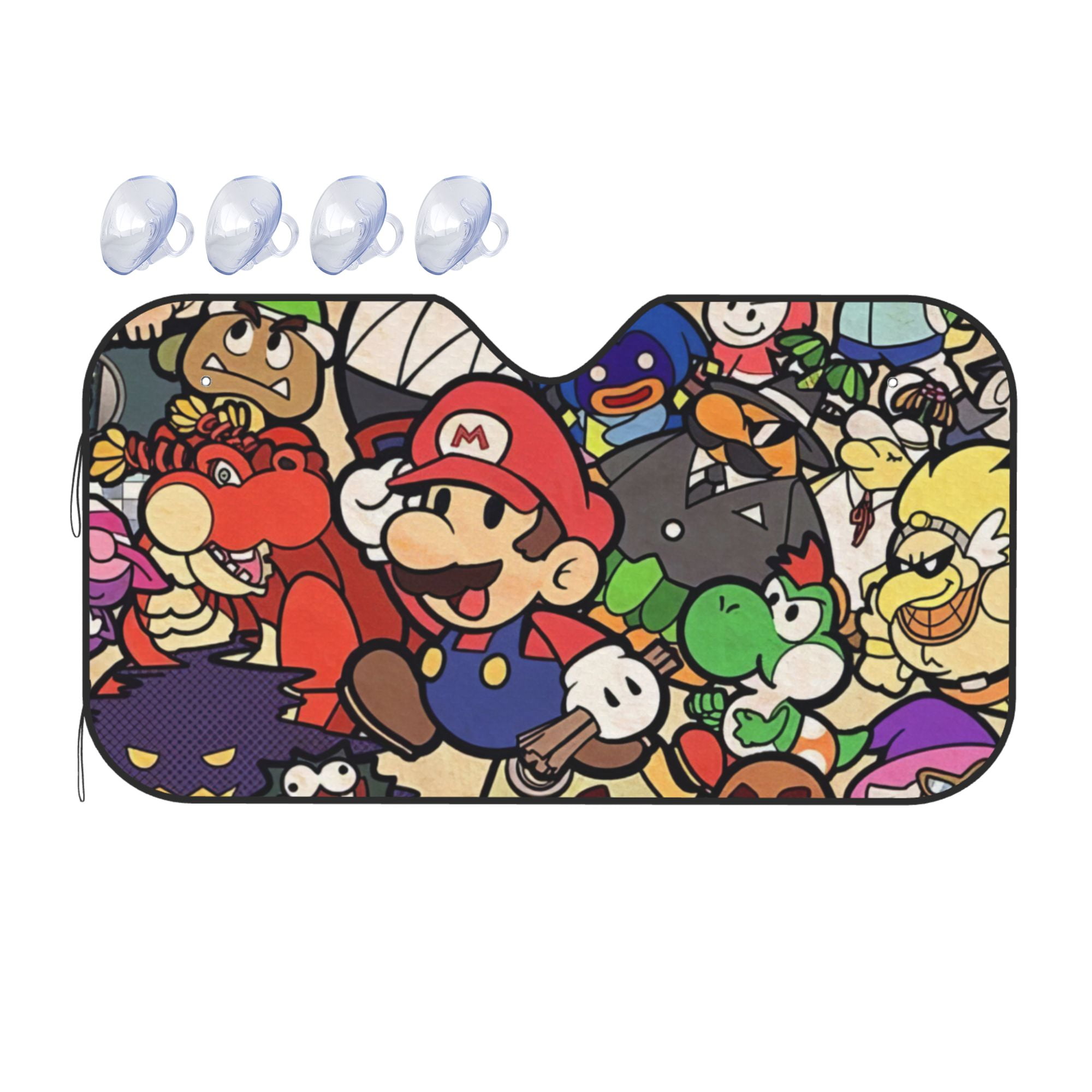 Super Mario Car Sun Shade Windshield Sunshade Block Uv Rays Protector ...