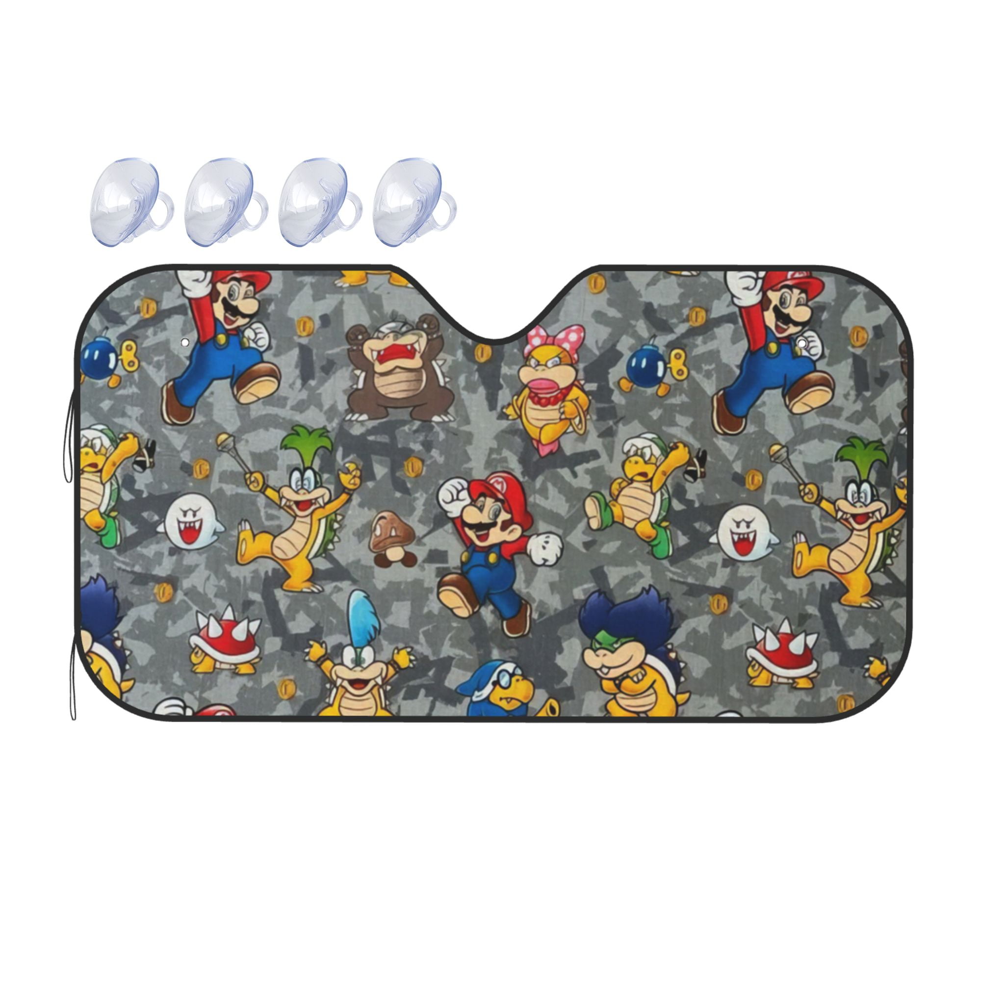 Super Mario Car Sun Shade Windshield Sunshade Block Uv Rays Protector ...
