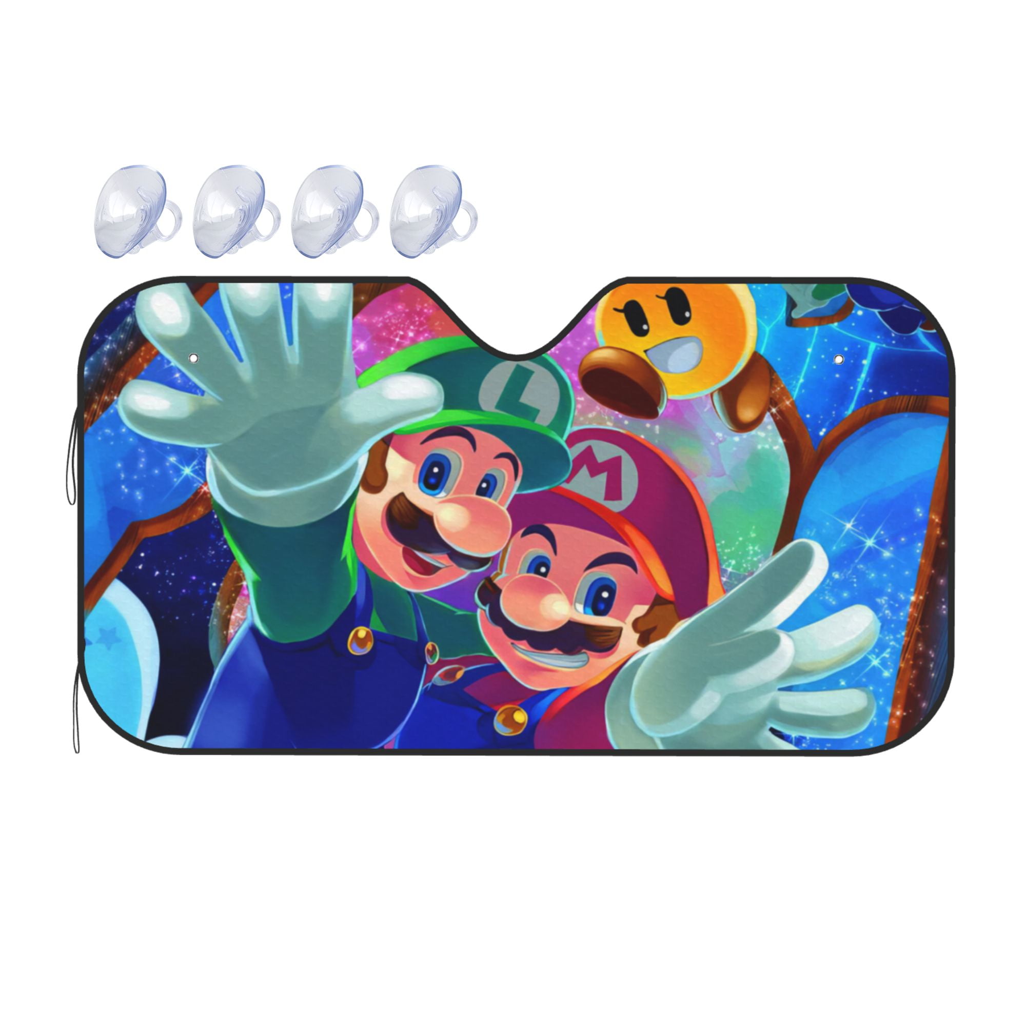 Super Mario Car Sun Shade Windshield Sunshade Block Uv Rays Protector ...