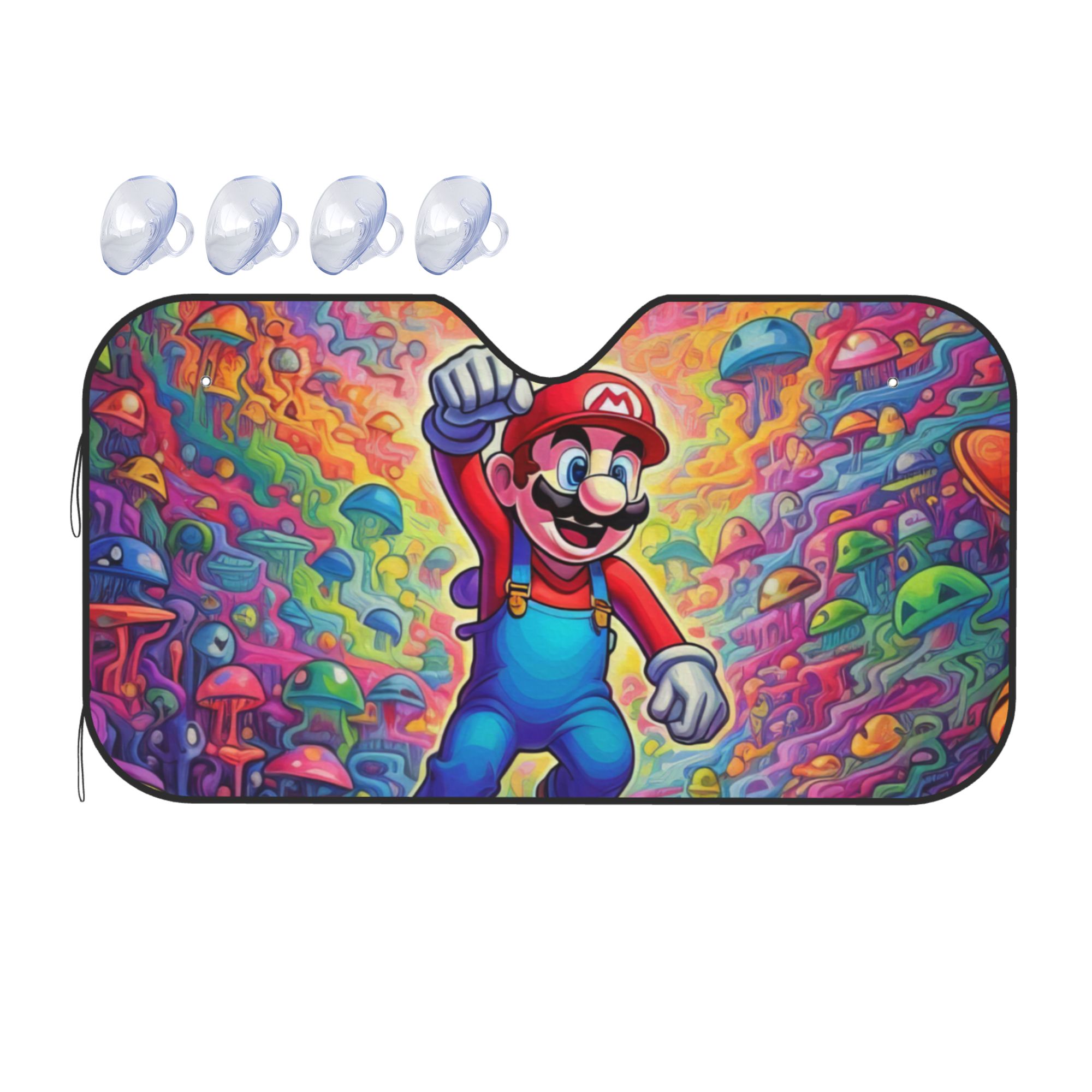 Super Mario Car Sun Shade Windshield Sunshade Block Uv Rays Protector ...