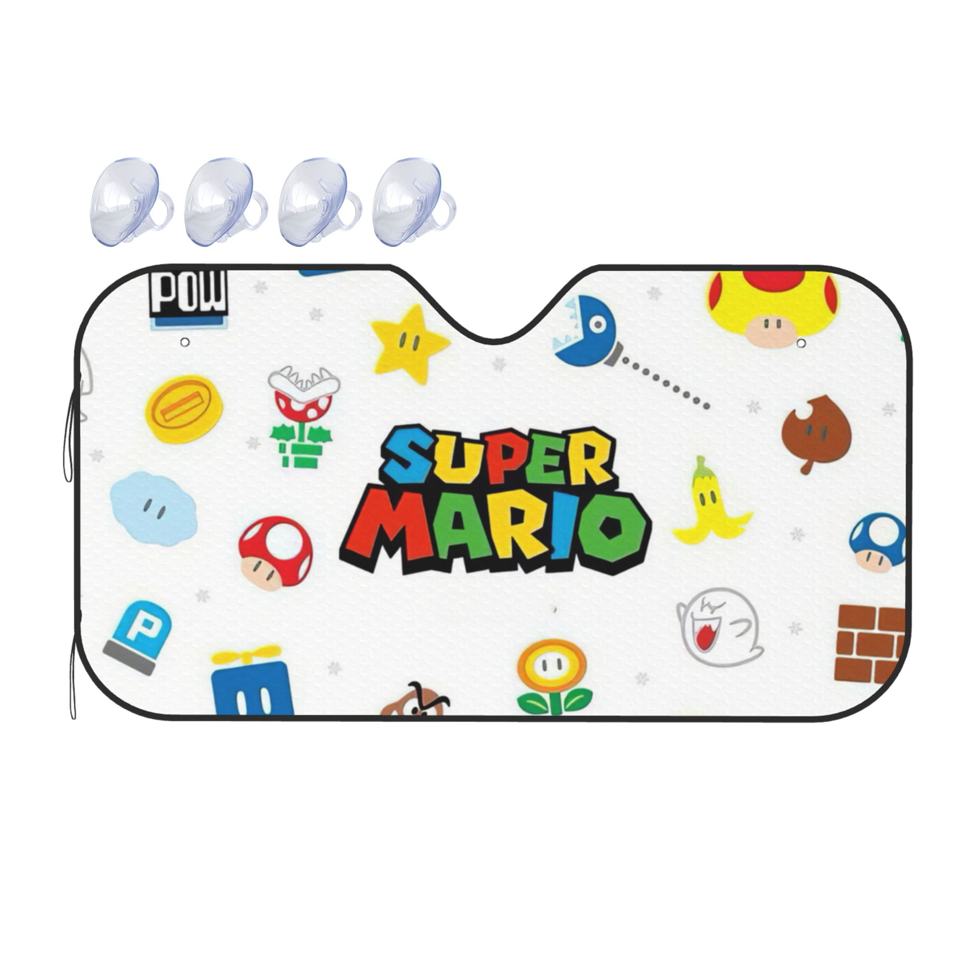 Super Mario Car Sun Shade Windshield Sunshade Block Uv Rays Protector ...