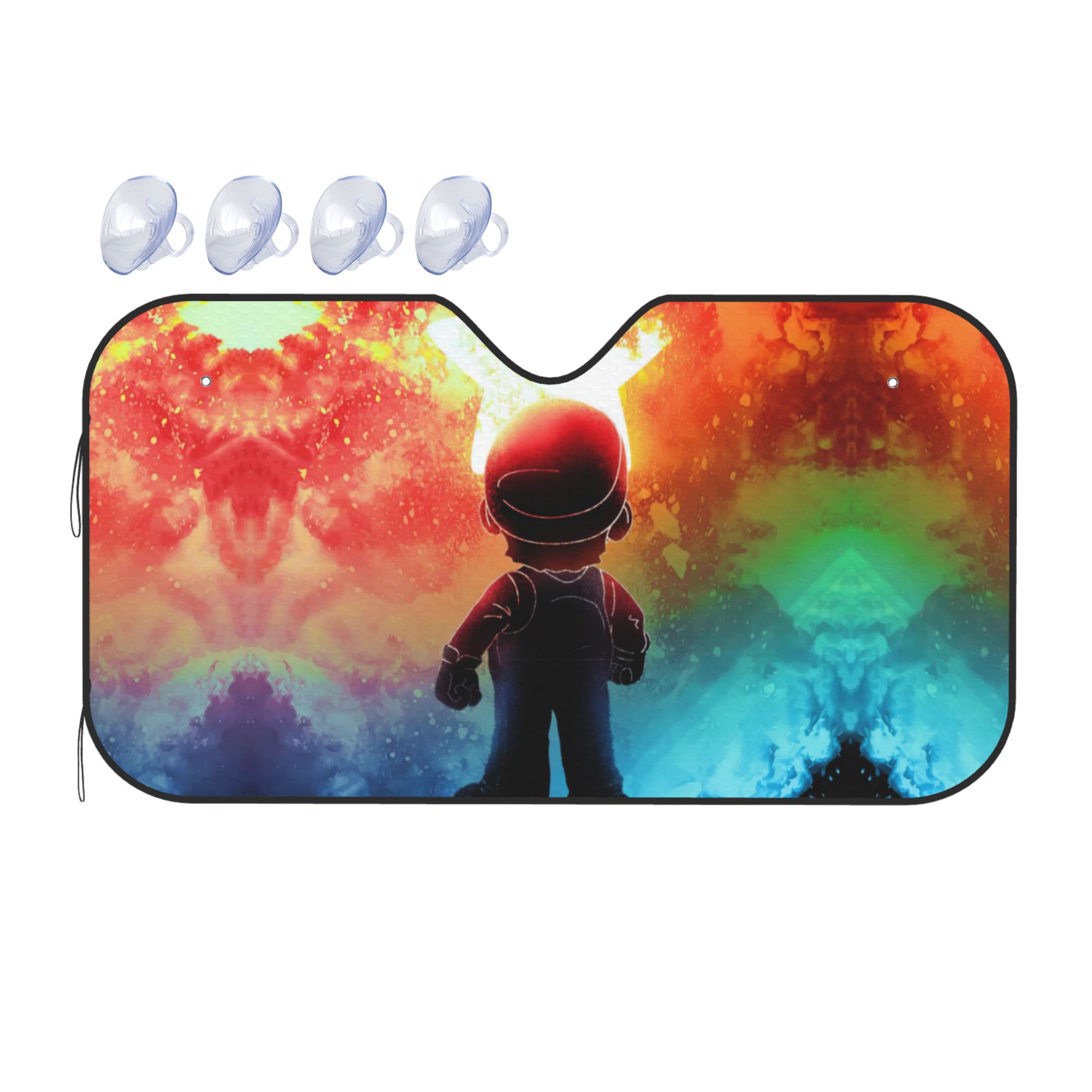 Super Mario Car Sun Shade Windshield Sunshade Block Uv Rays Protector ...