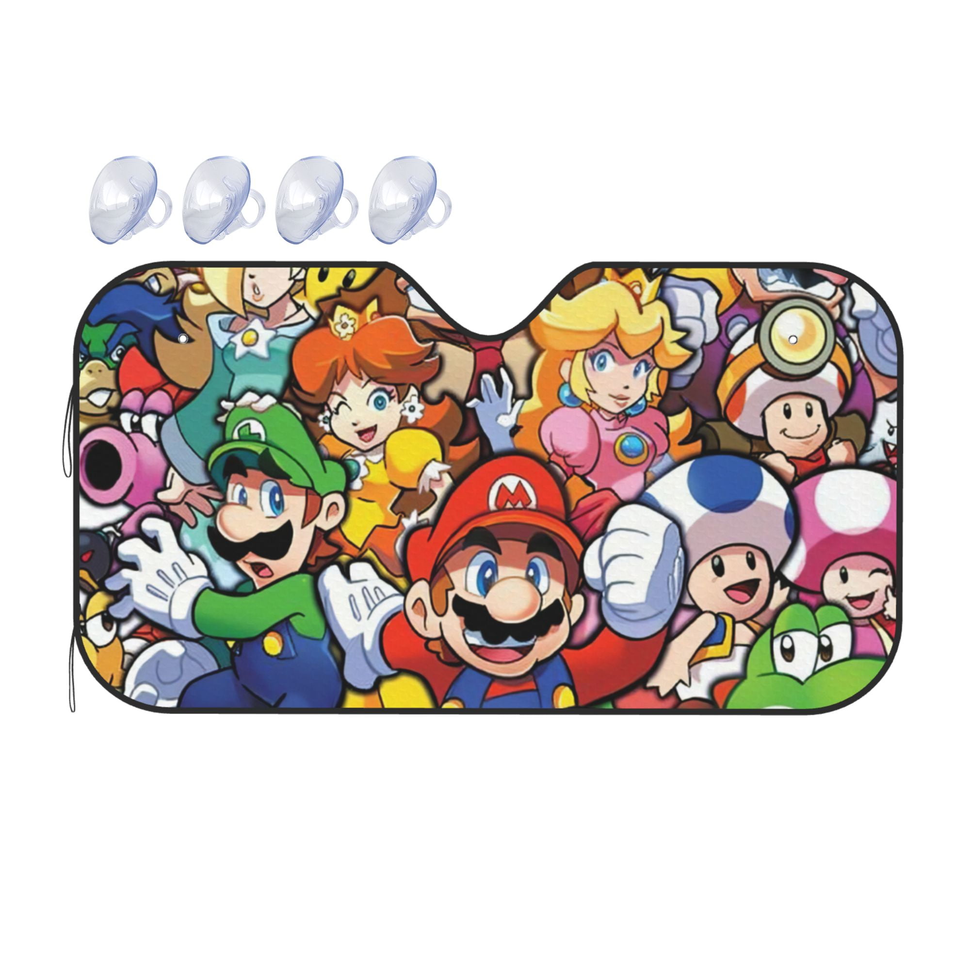 Super Mario Car Sun Shade Windshield Sunshade Block Uv Rays Protector ...