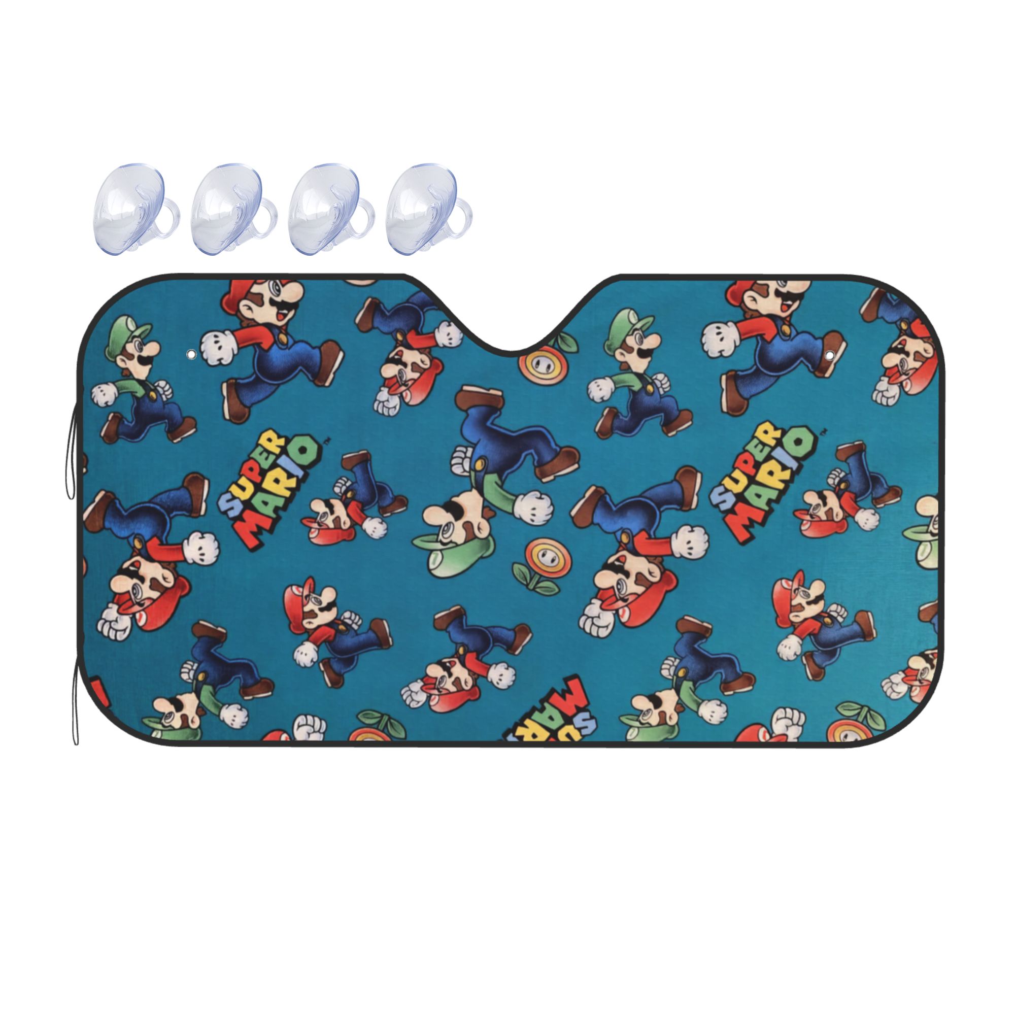 Super Mario Car Sun Shade Windshield Sunshade Block Uv Rays Protector ...