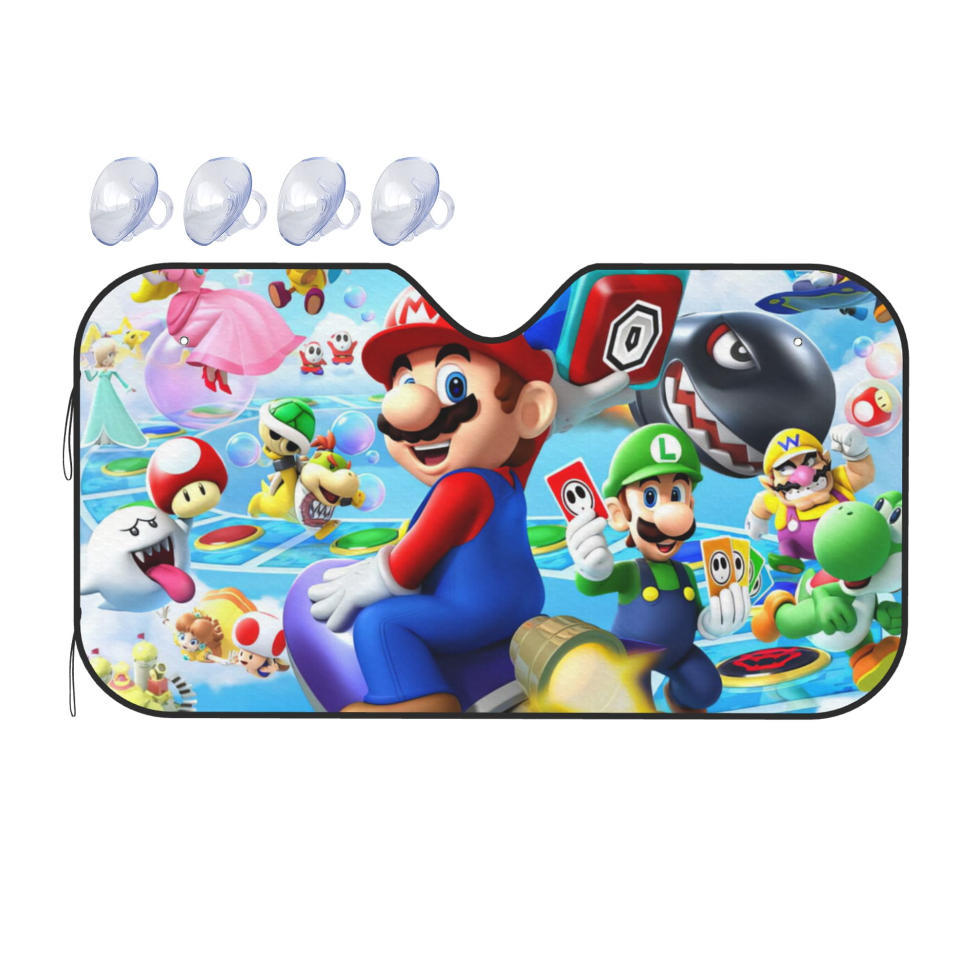 Super Mario Car Sun Shade Windshield Sunshade Block Uv Rays Protector ...