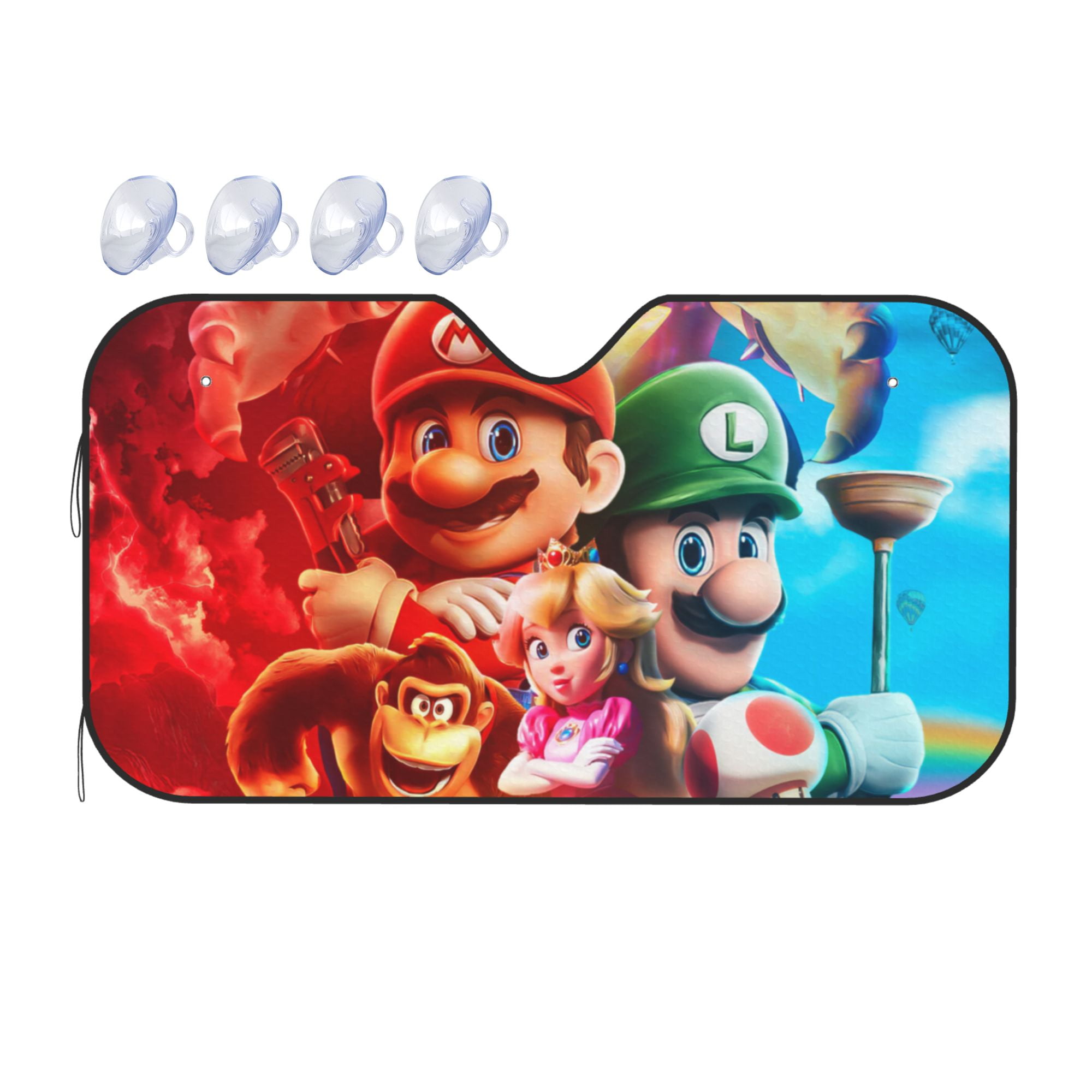 Super Mario Car Sun Shade Windshield Sunshade Block Uv Rays Protector ...