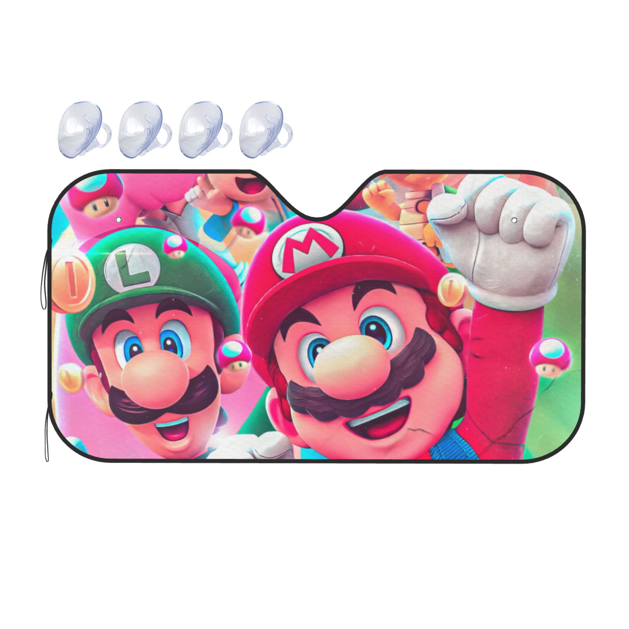 Super Mario Car Sun Shade Windshield Sunshade Block Uv Rays Protector ...