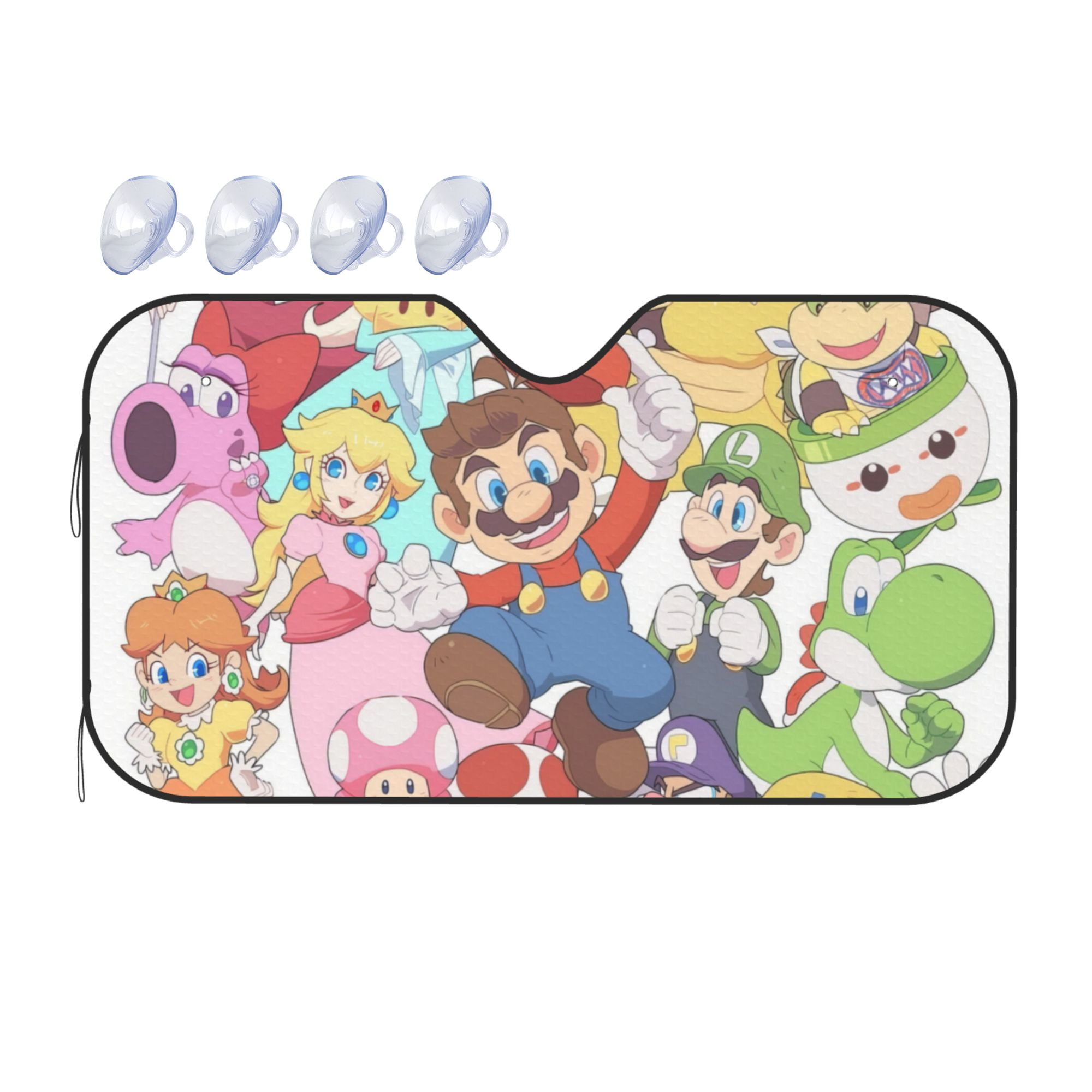 Super Mario Car Sun Shade Windshield Sunshade Block Uv Rays Protector ...