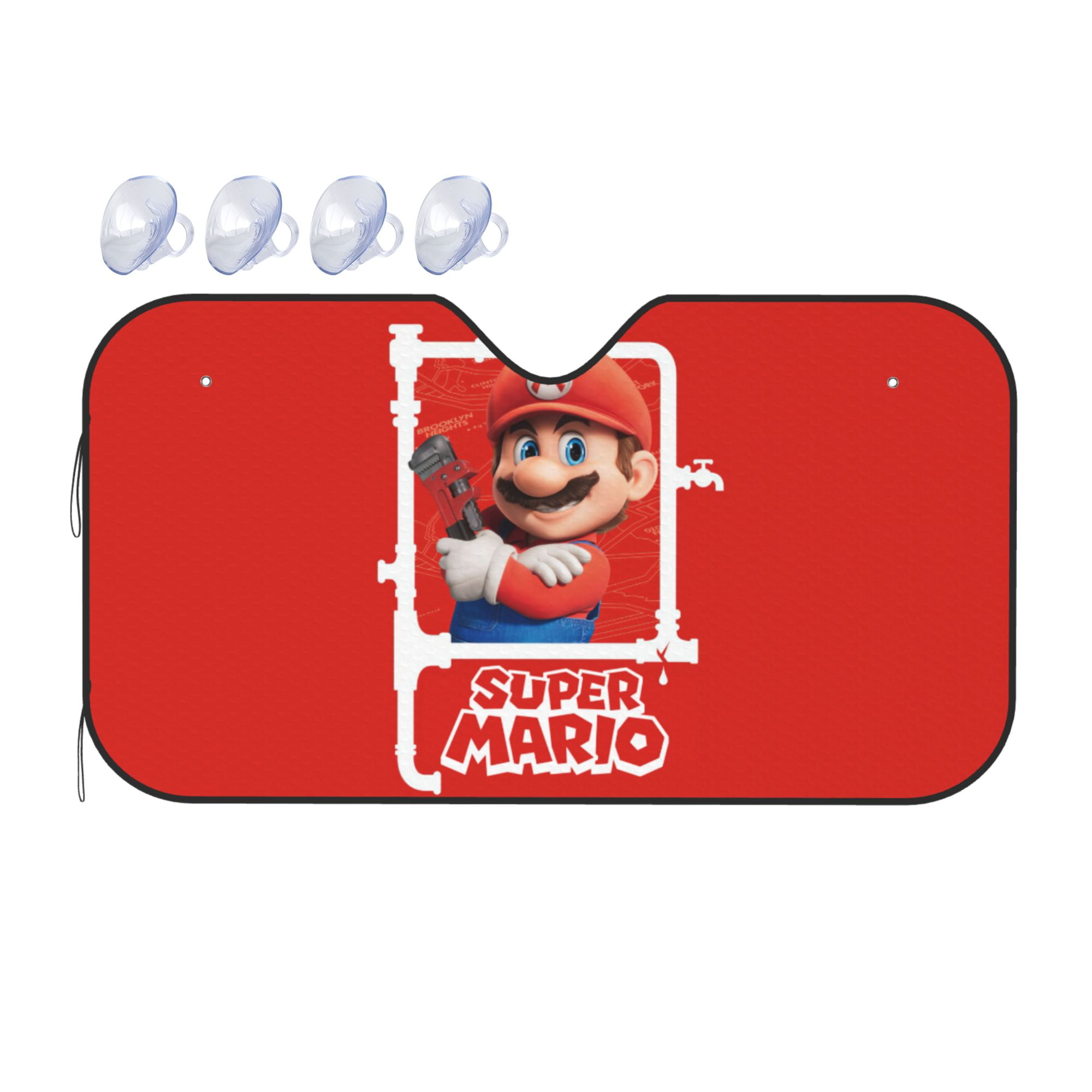Super Mario Car Sun Shade Windshield Sunshade Block Uv Rays Protector ...