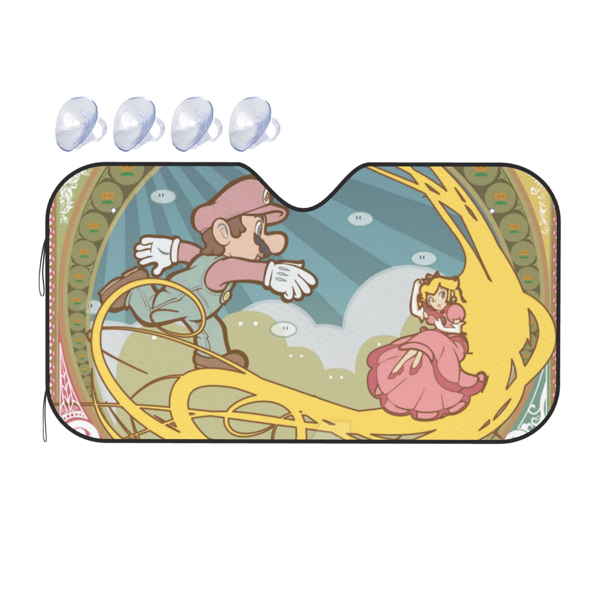 Super Mario Car Sun Shade Windshield Sunshade Block Uv Rays Protector ...