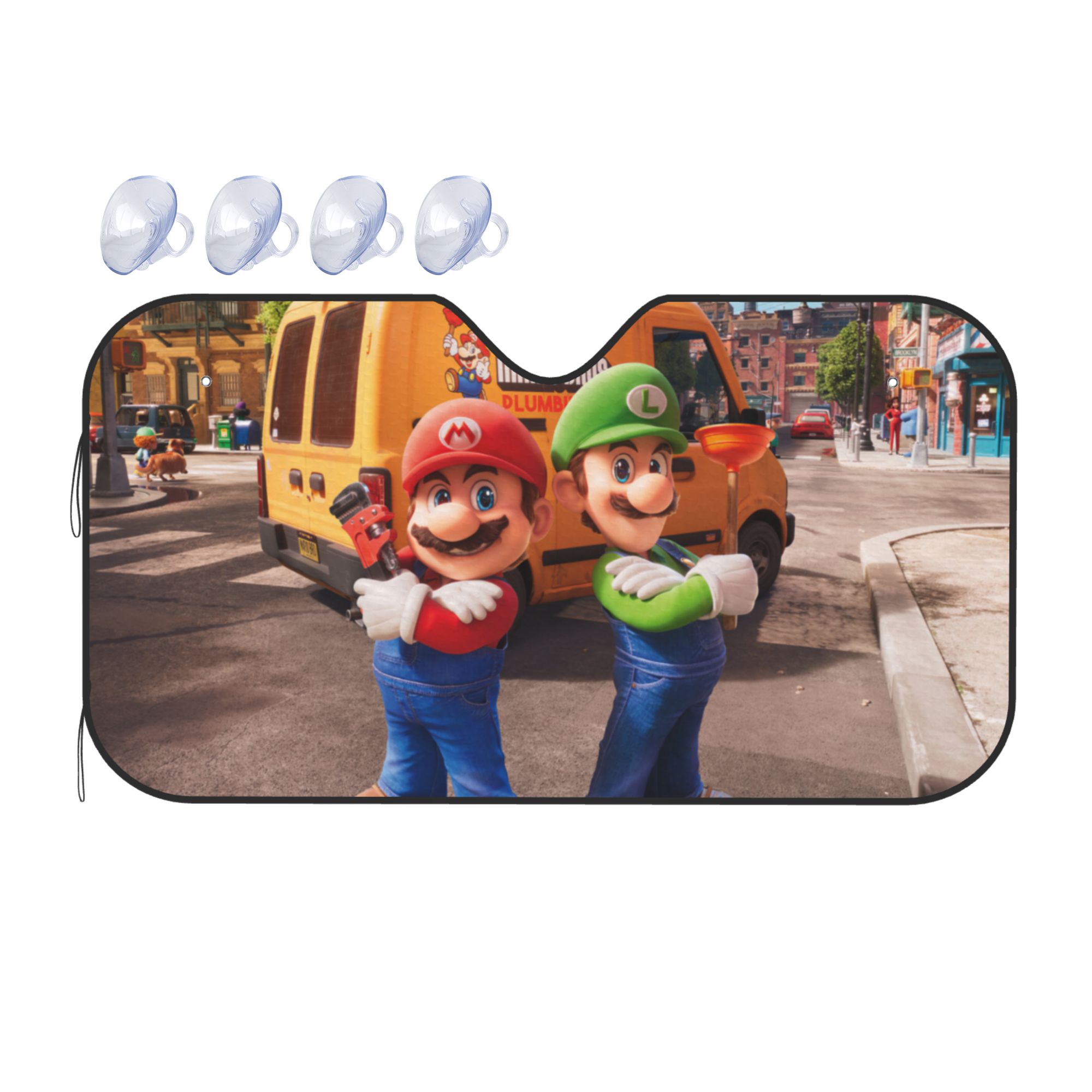 Super Mario Car Sun Shade Windshield Sunshade Block Uv Rays Protector ...