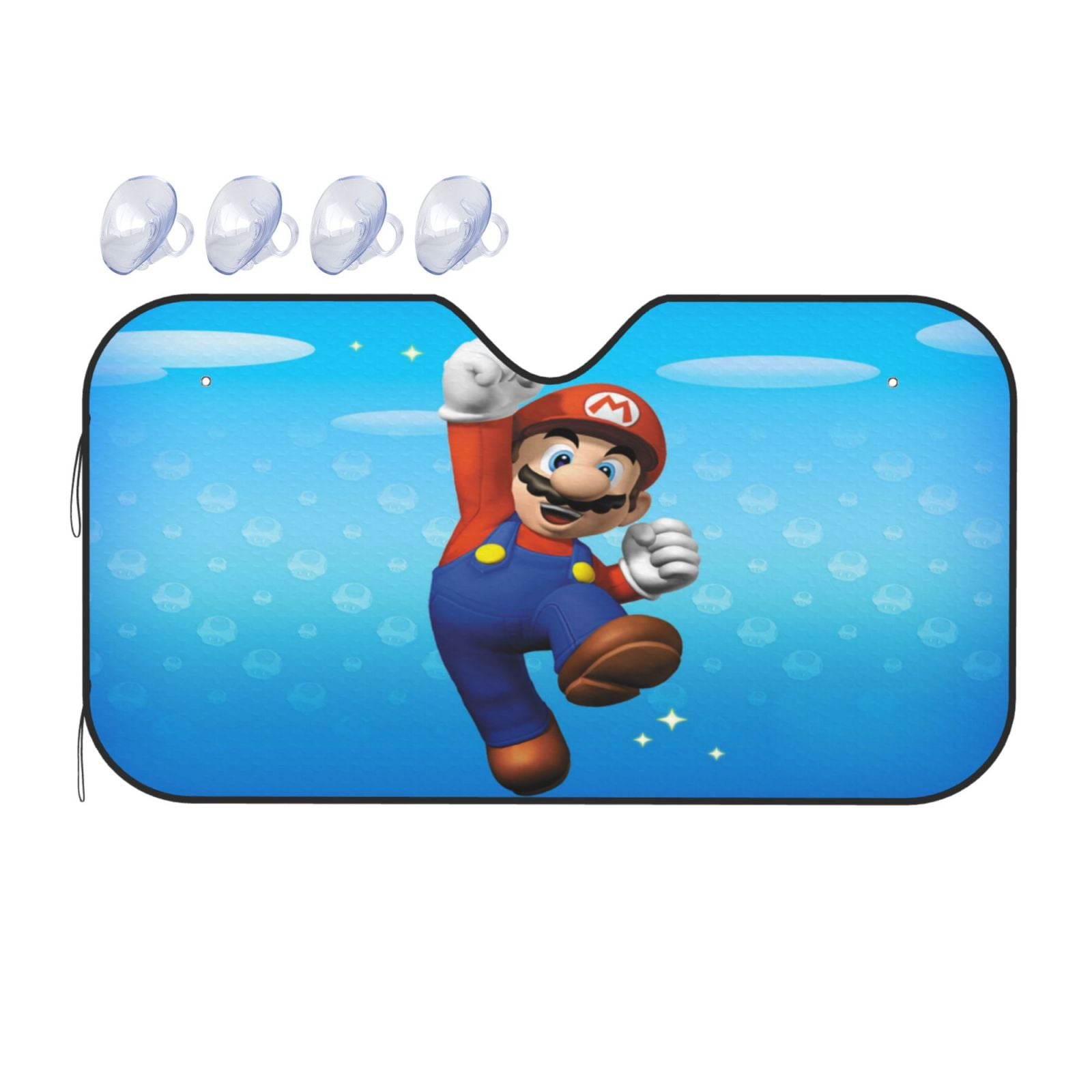 Super Mario Car Sunshade Front Windshield Sun Shades Foldable Car ...